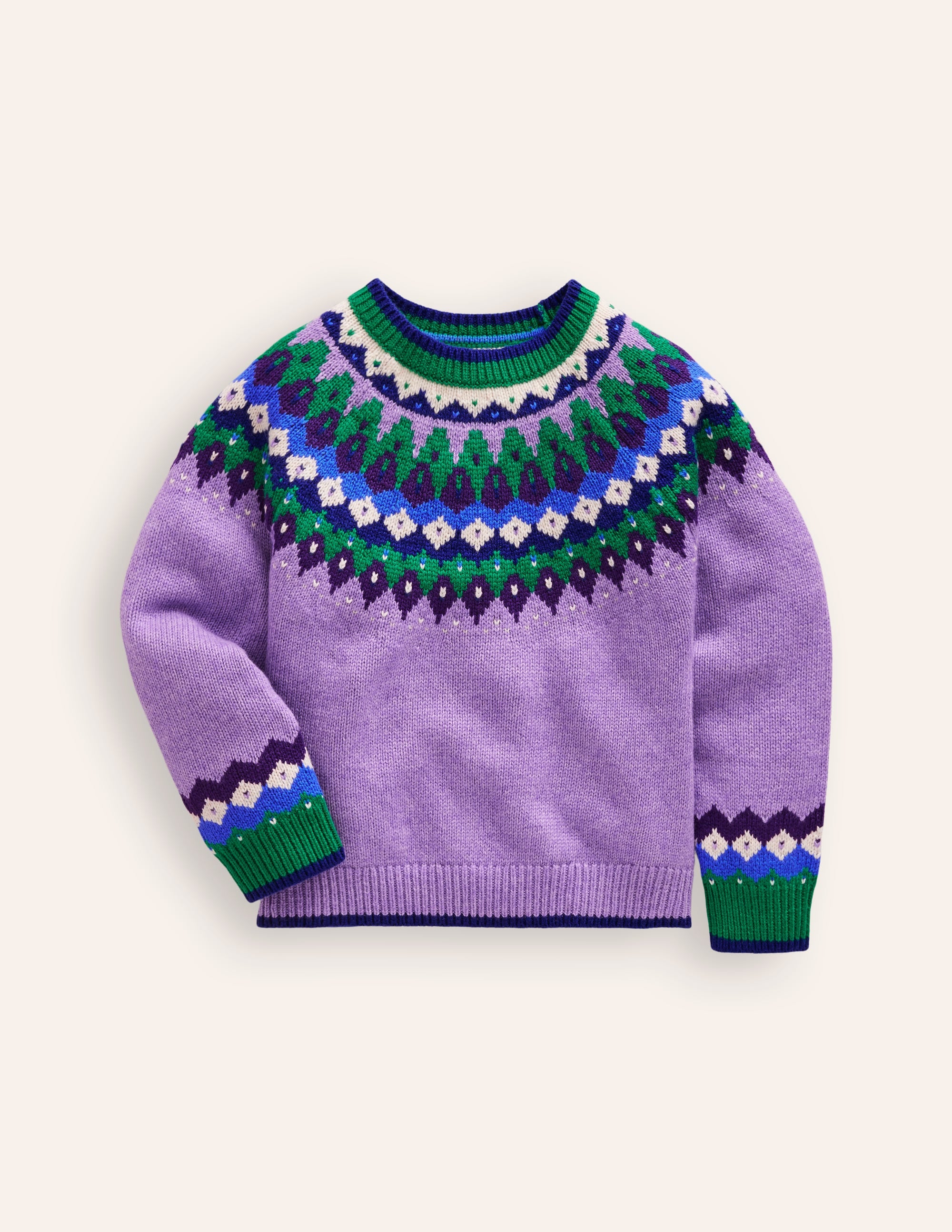 Eleanor Fair Isle Jumper-Aster Purple | Boden USA