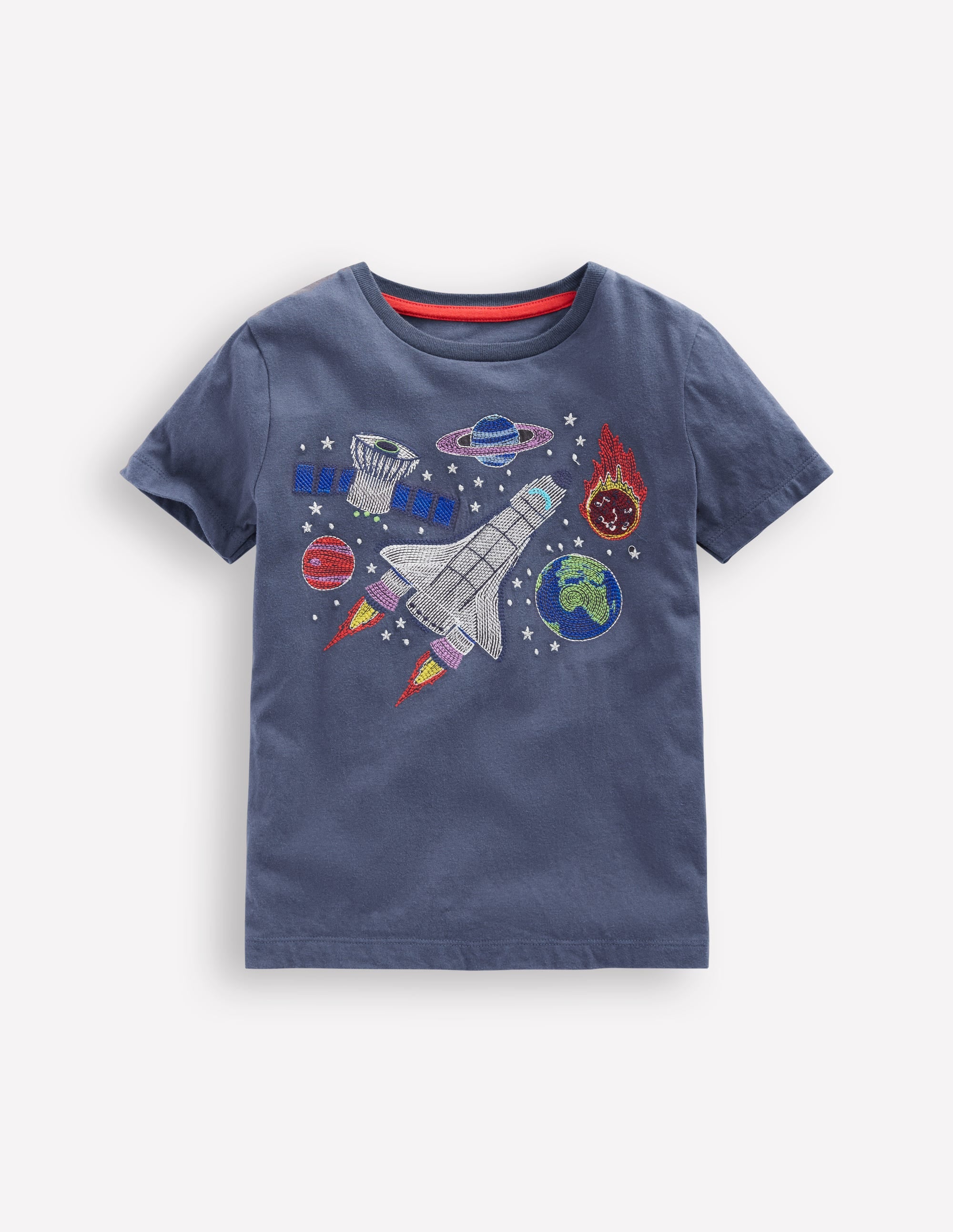 Glow Superstitch T-shirt-Robot Blue Space | Boden USA