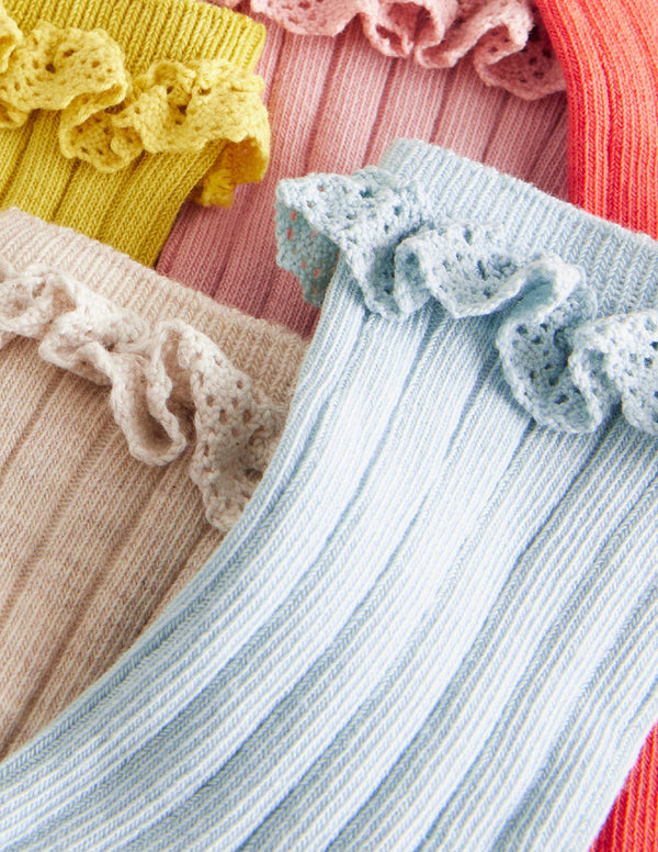 5-Pack Frilly Socks-Multi | Boden USA
