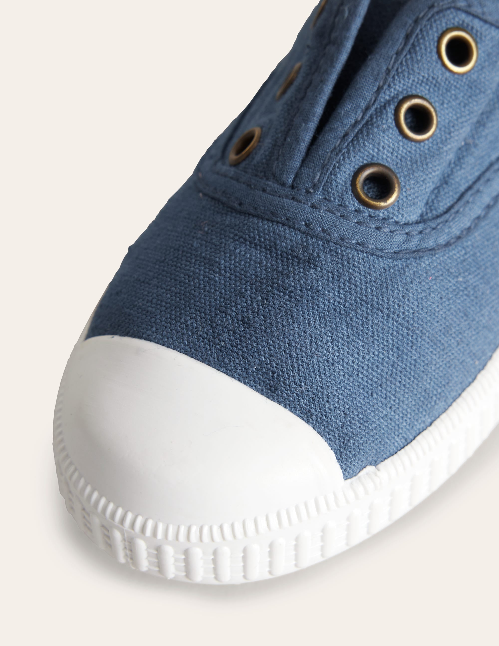 Laceless Canvas Pull-ons-College Navy | Boden USA