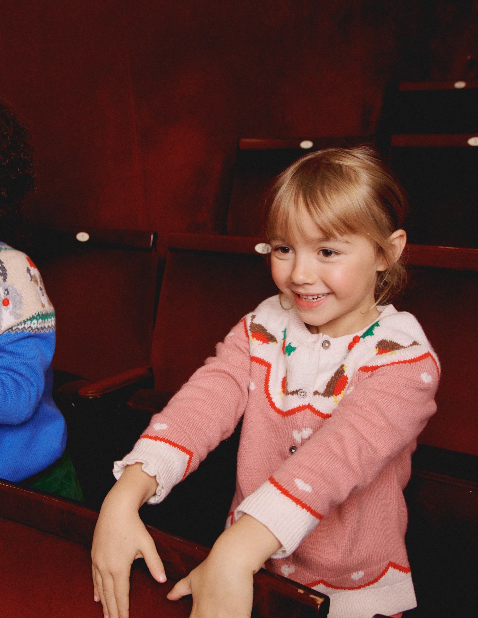 Edie Fair Isle Cardigan-Vintage Pink Robins | Boden USA