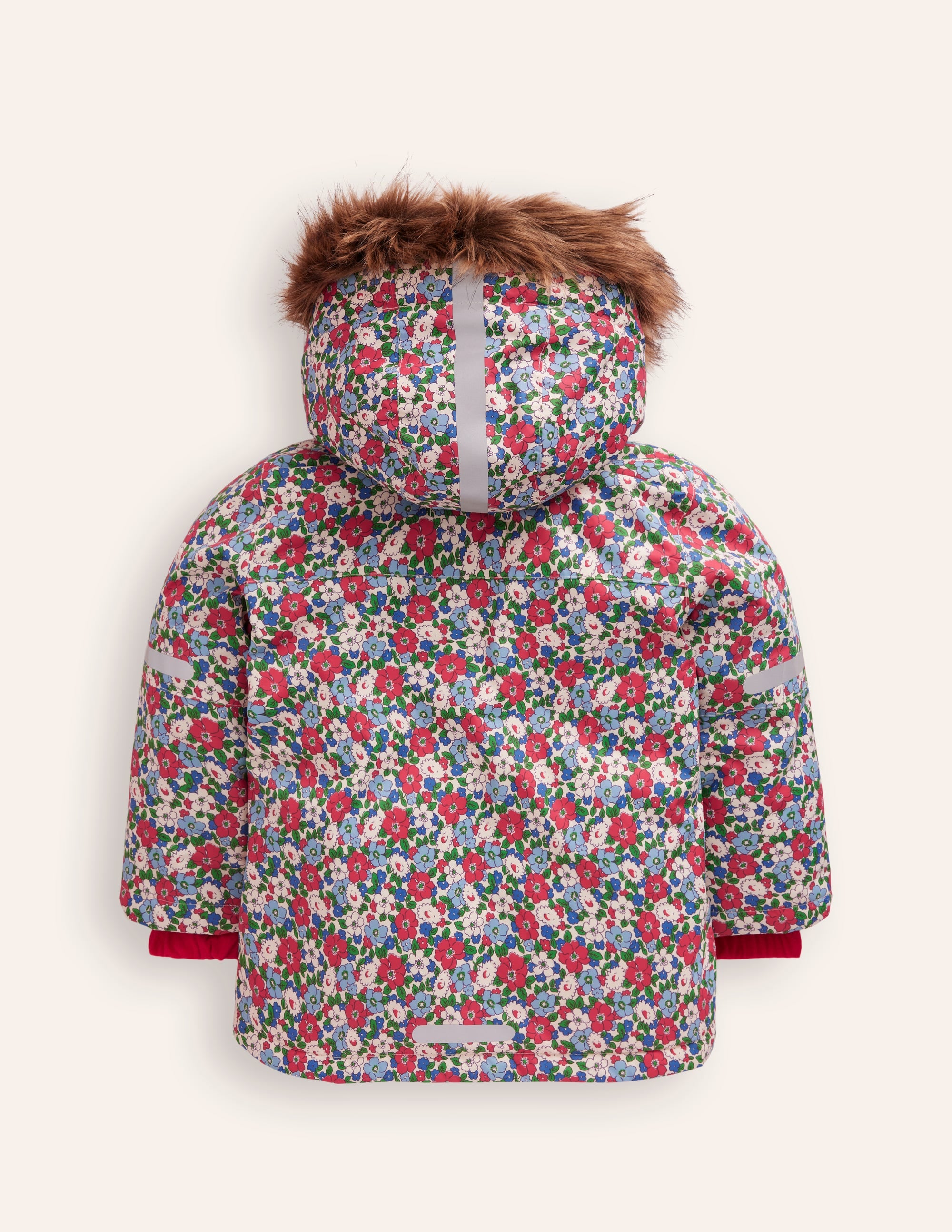 All-Weather Waterproof Coat-Glacier Blue Winter Floral | Boden USA