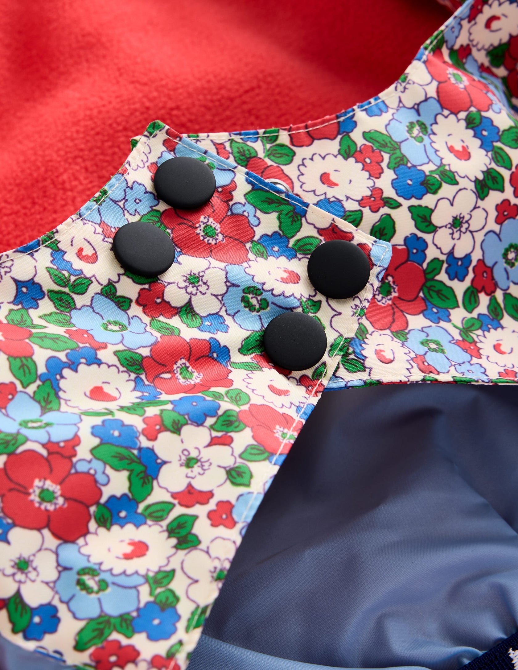 All-Weather Waterproof Coat-Glacier Blue Winter Floral | Boden USA