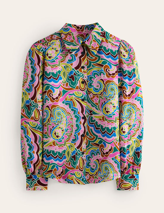 Hammered Satin Shirt-Multi, Paisley Pome | Boden USA