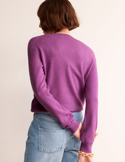 Eva Cashmere Crew Neck Sweater-Mulberry | Boden USA