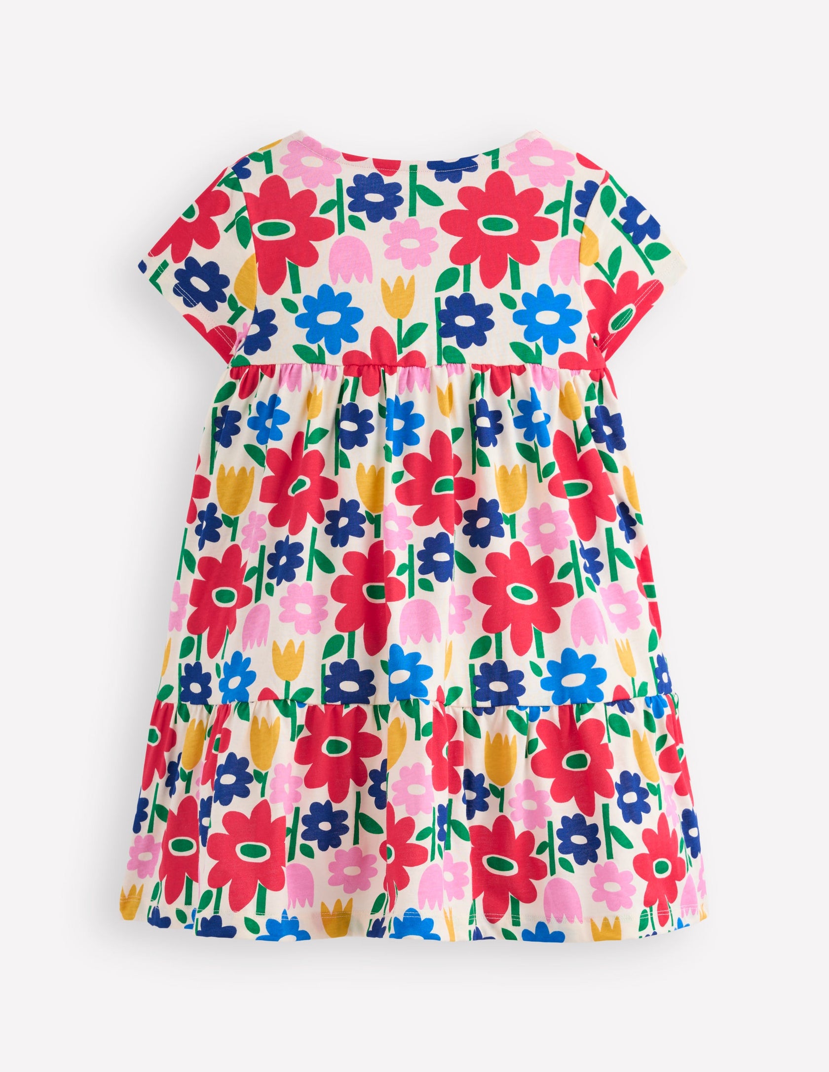 Ariel Twirly Jersey Dress-Multi Pop Flower | Boden USA