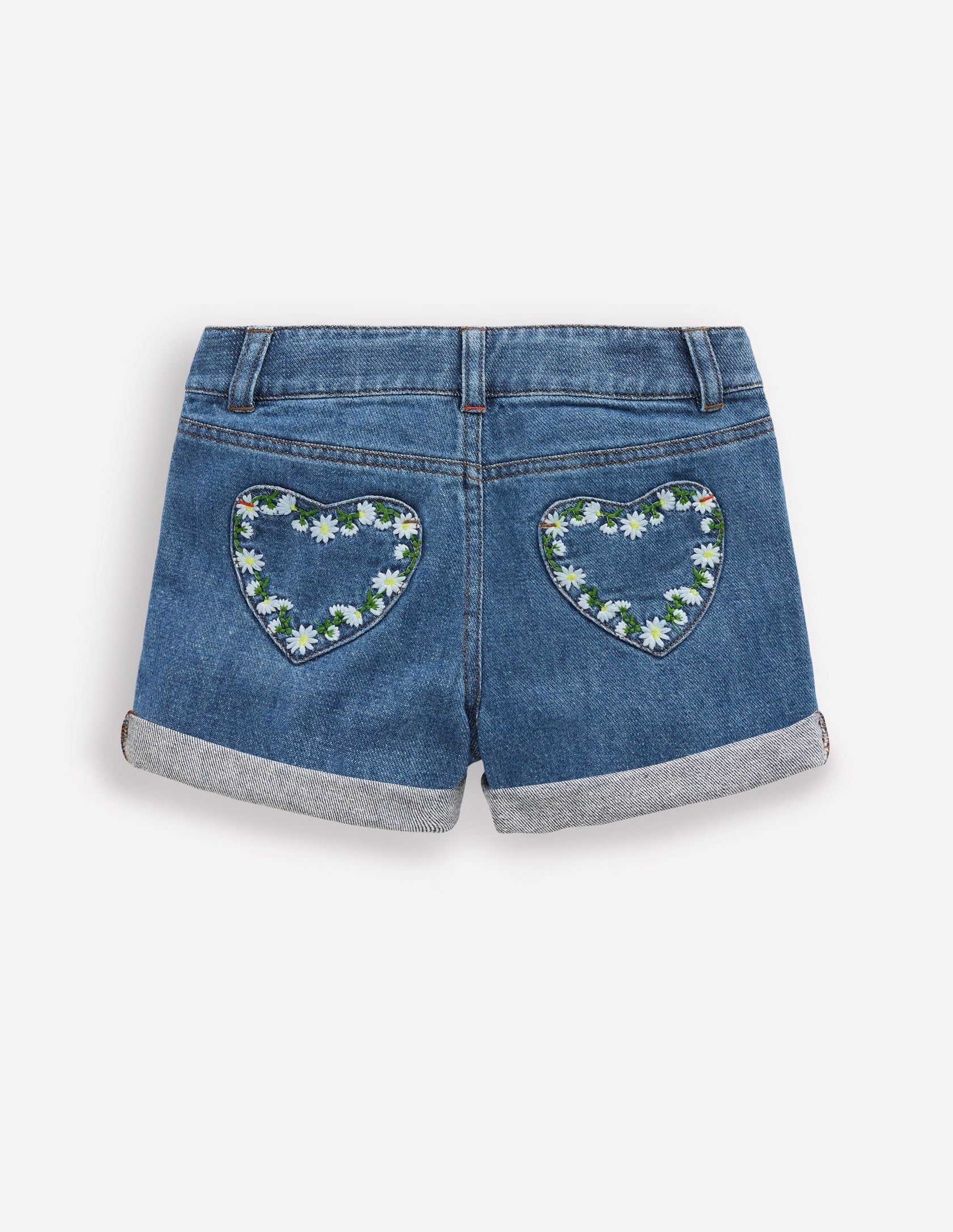 Denim Shorts-Vintage Embroidered Daisy | Boden USA