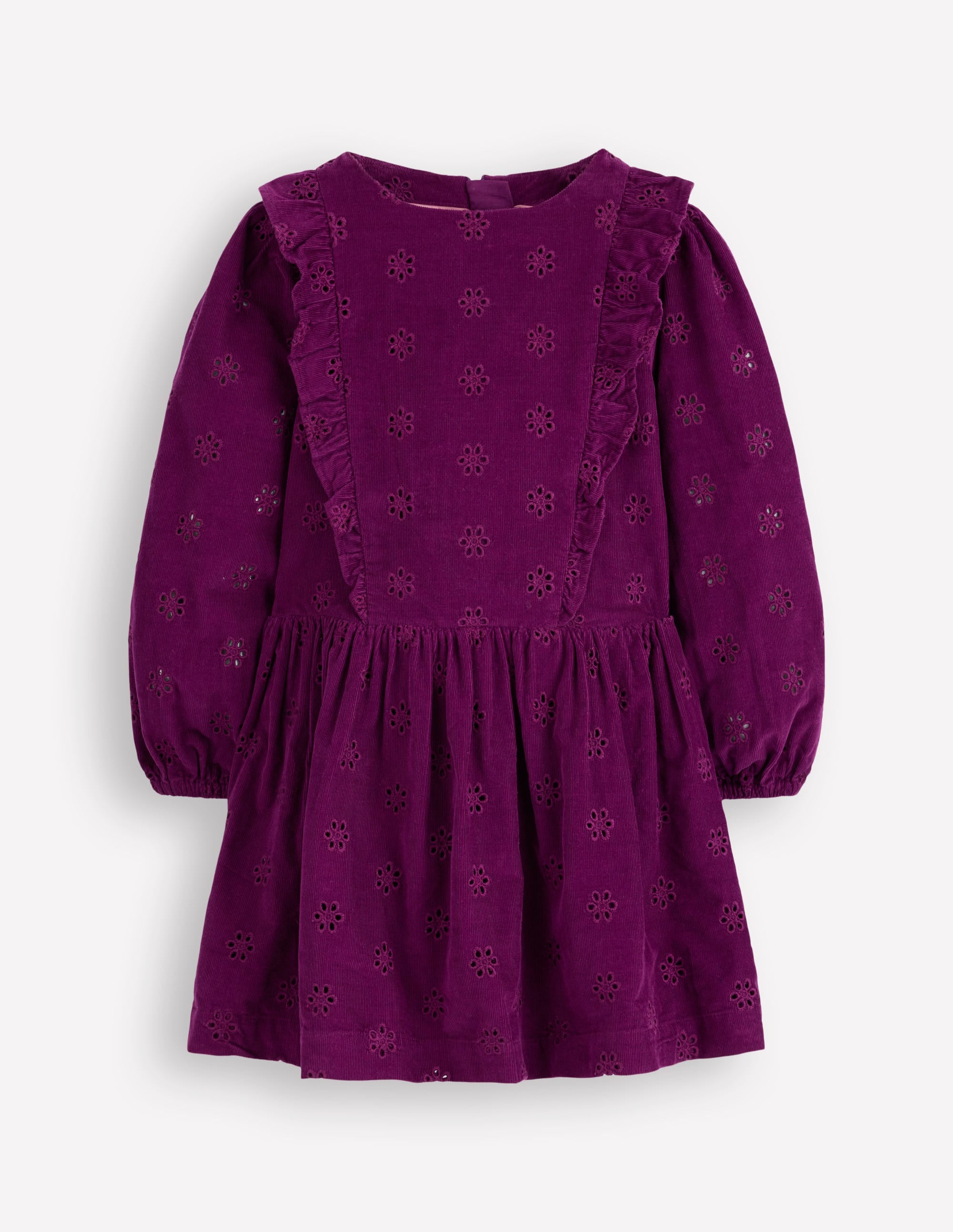 Cord Broderie Dress-Blackberry | Boden USA