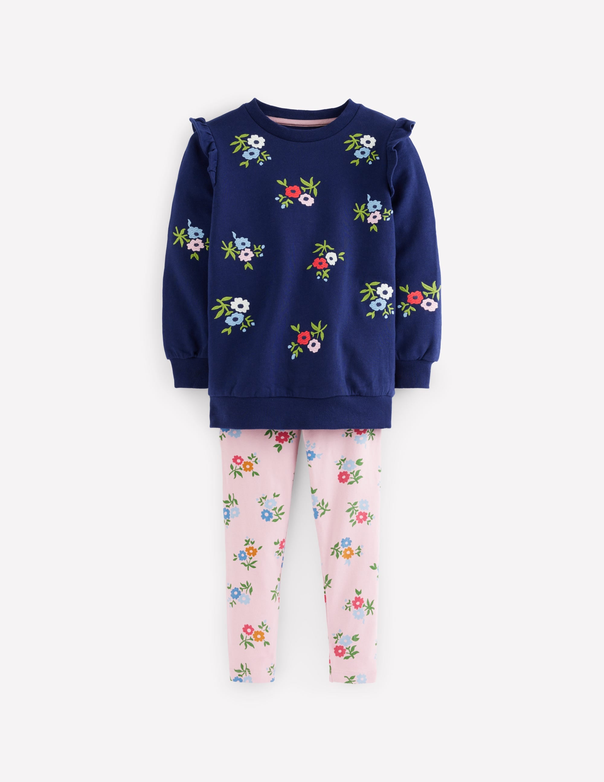 Embroidered Tunic Set-College Navy Embroidery | Boden USA