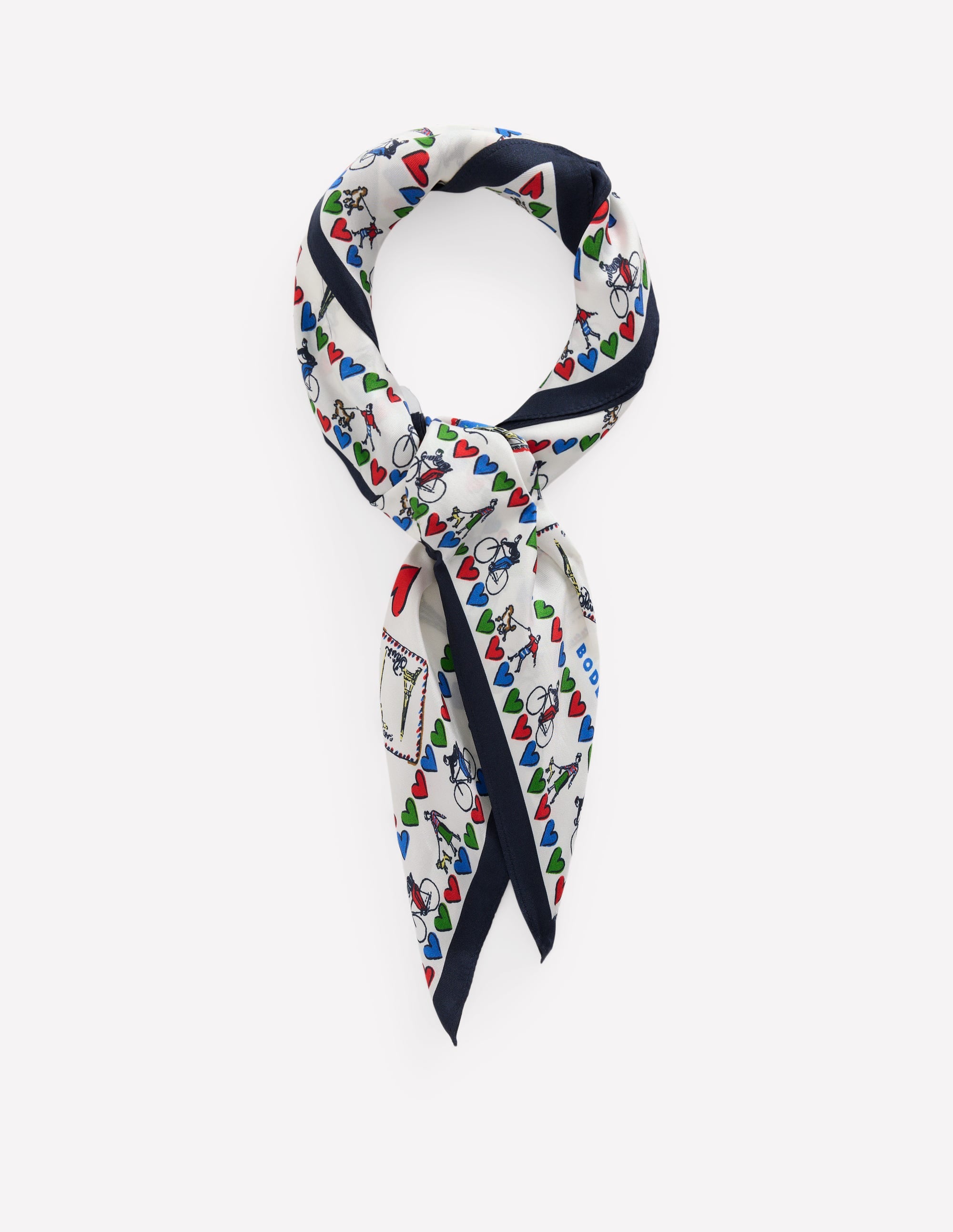 Silk Square Scarf-Postcard | Boden USA