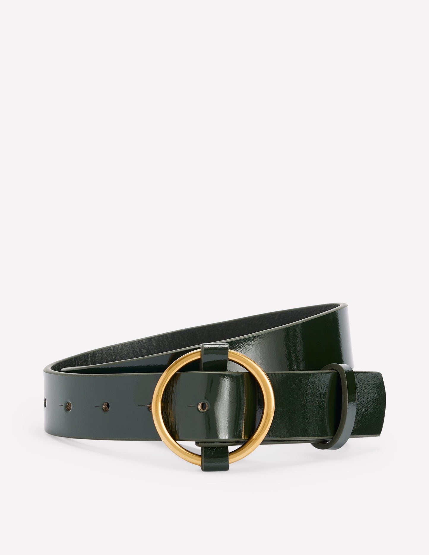 Heritage Classic Belt-Patent Dark Green | Boden USA