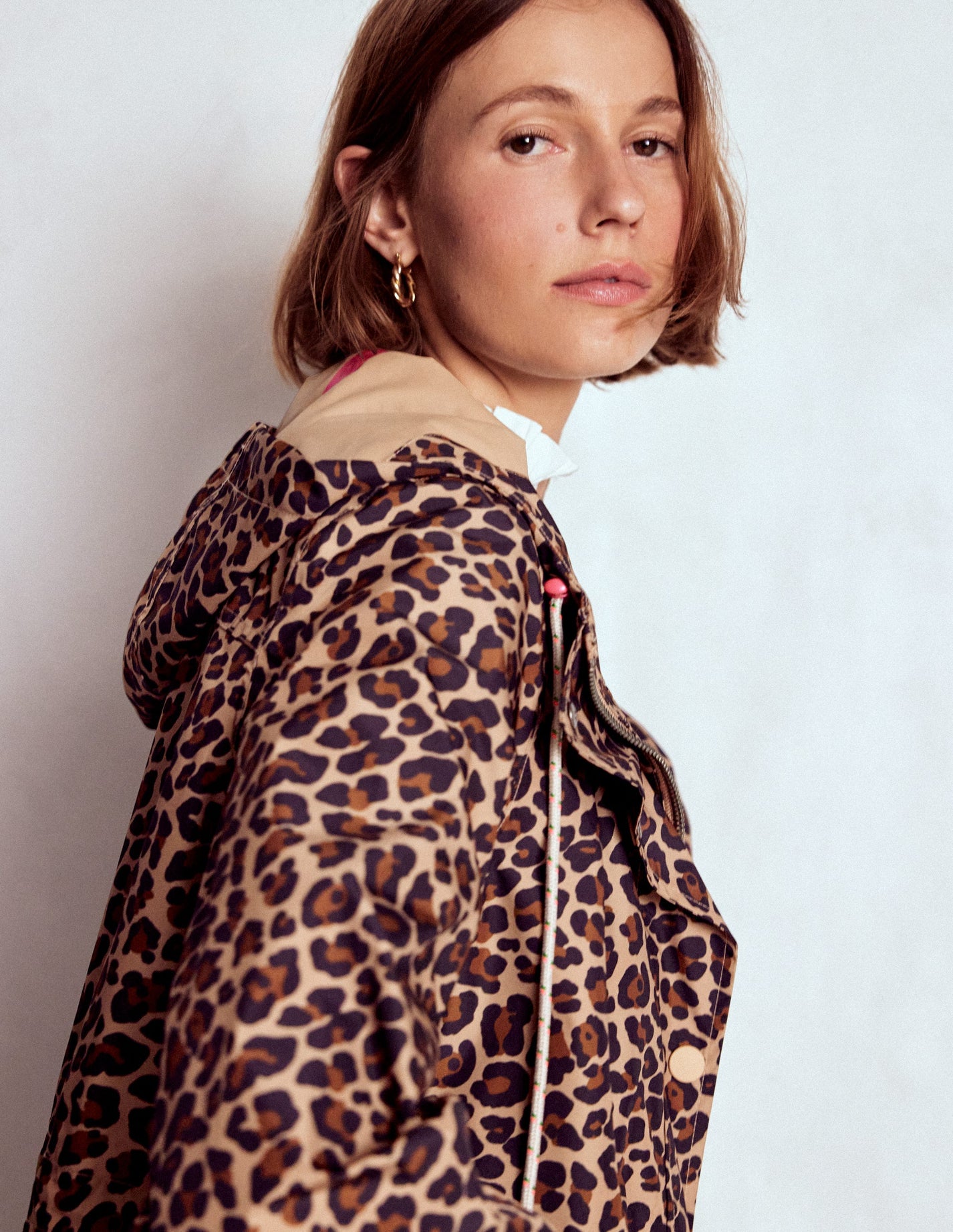 Longline Rain Mac-Multi, Cheetah Pop | Boden USA