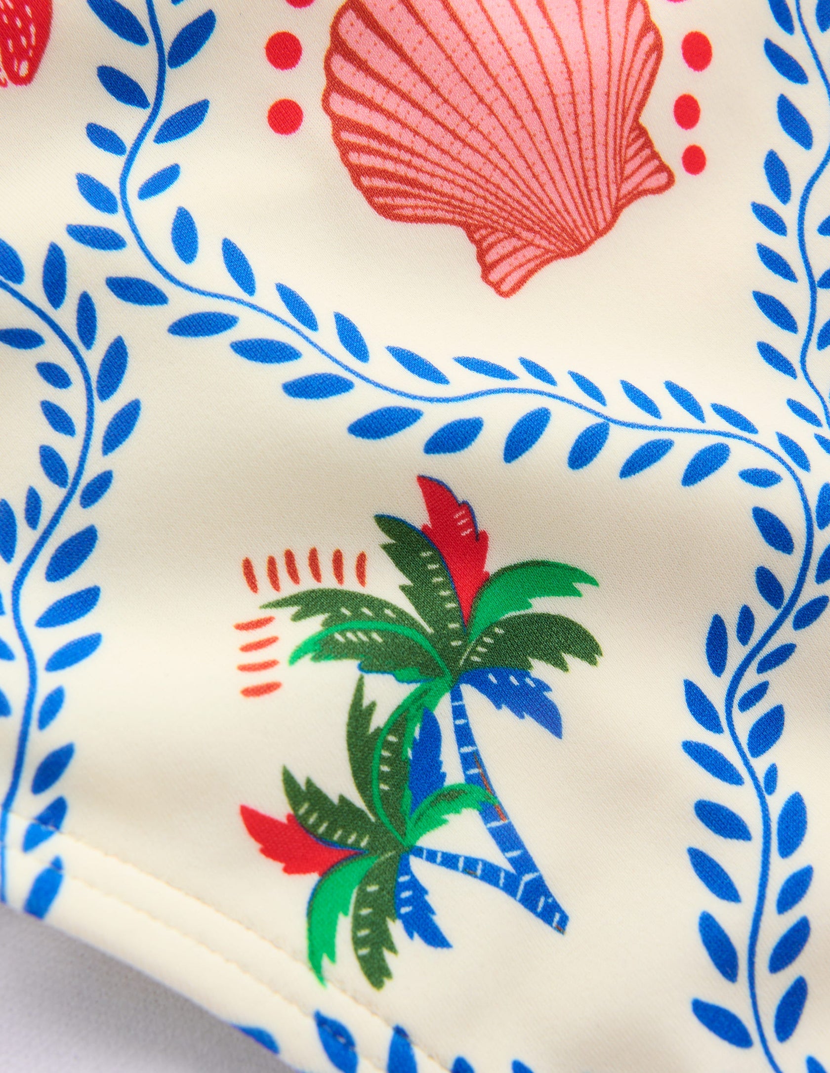 Symi String Bikini Bottoms-Ivory Tropical Bonanza Vine | Boden USA