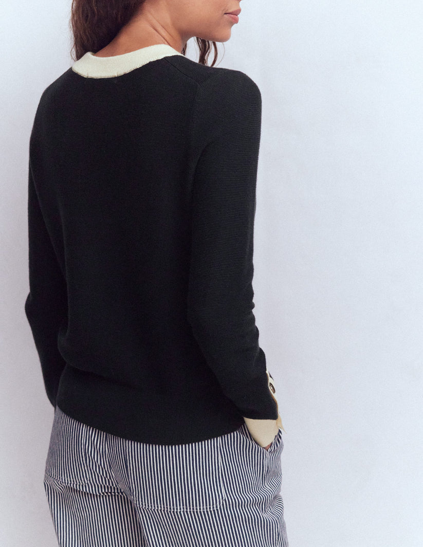 Grace Colour Block Sweater-Navy | Boden USA