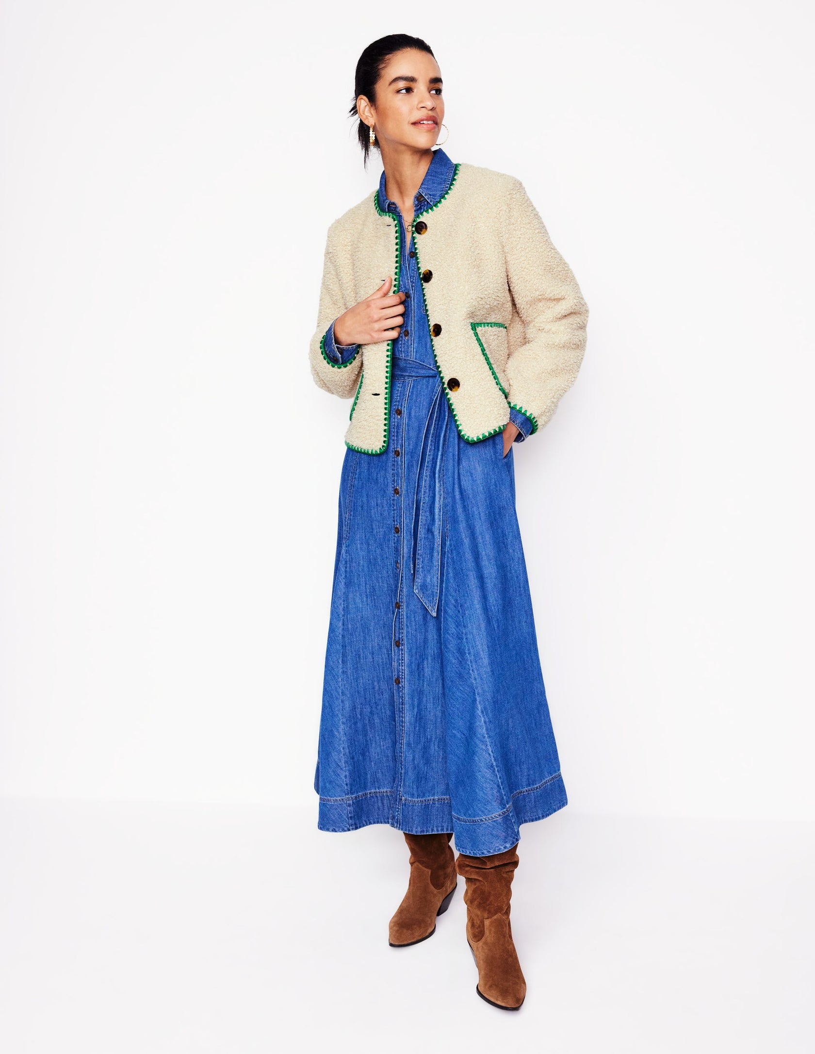 Chelsea Casual Jacket-Neutral Borg | Boden USA