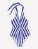 Ruched Loop Swimsuit-Blue and Ivory Stripe | Boden USA
