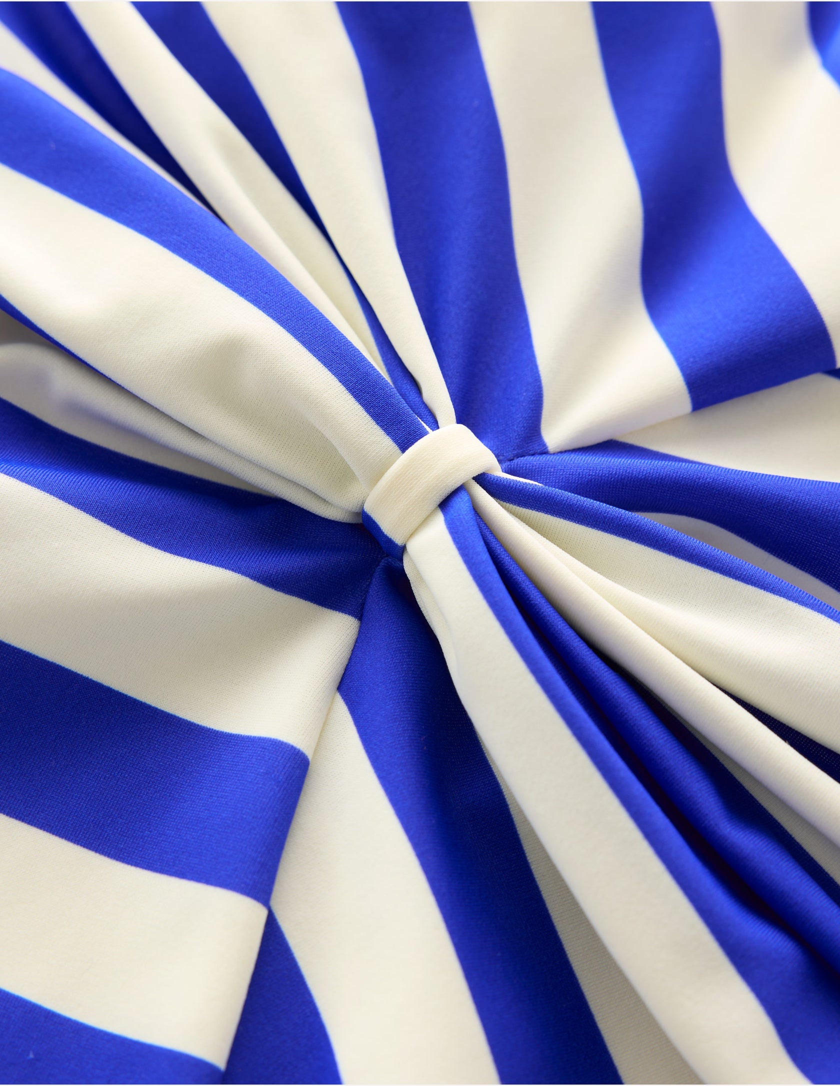 Ruched Loop Swimsuit-Blue and Ivory Stripe | Boden USA