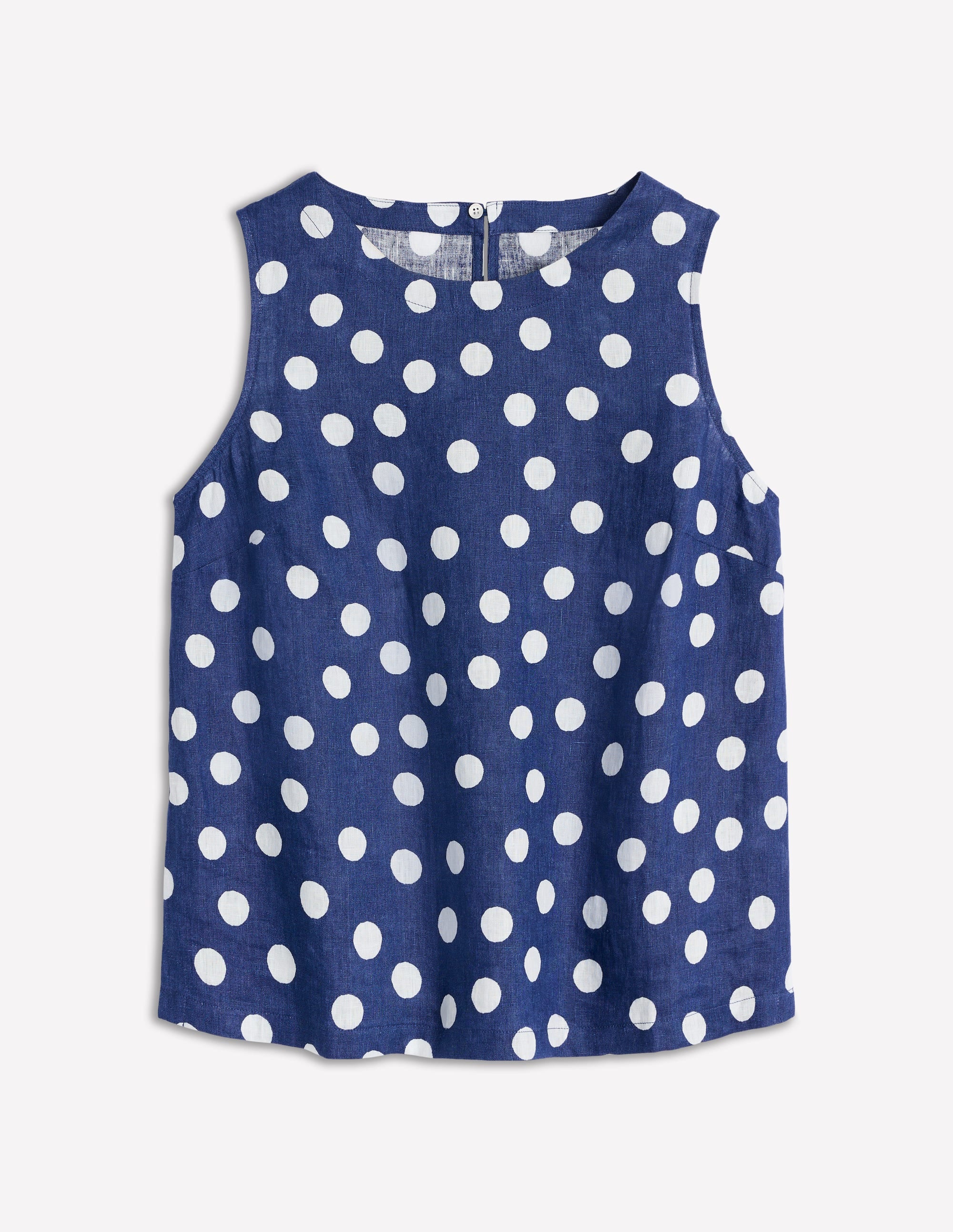 Linen Shell Top-Starboard Blue, Painted Dot | Boden USA