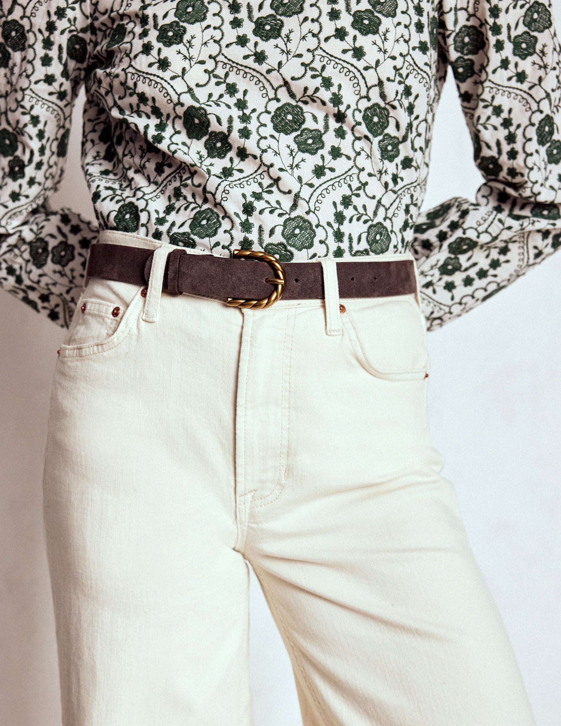 Twist Buckle Belt-Brown | Boden USA