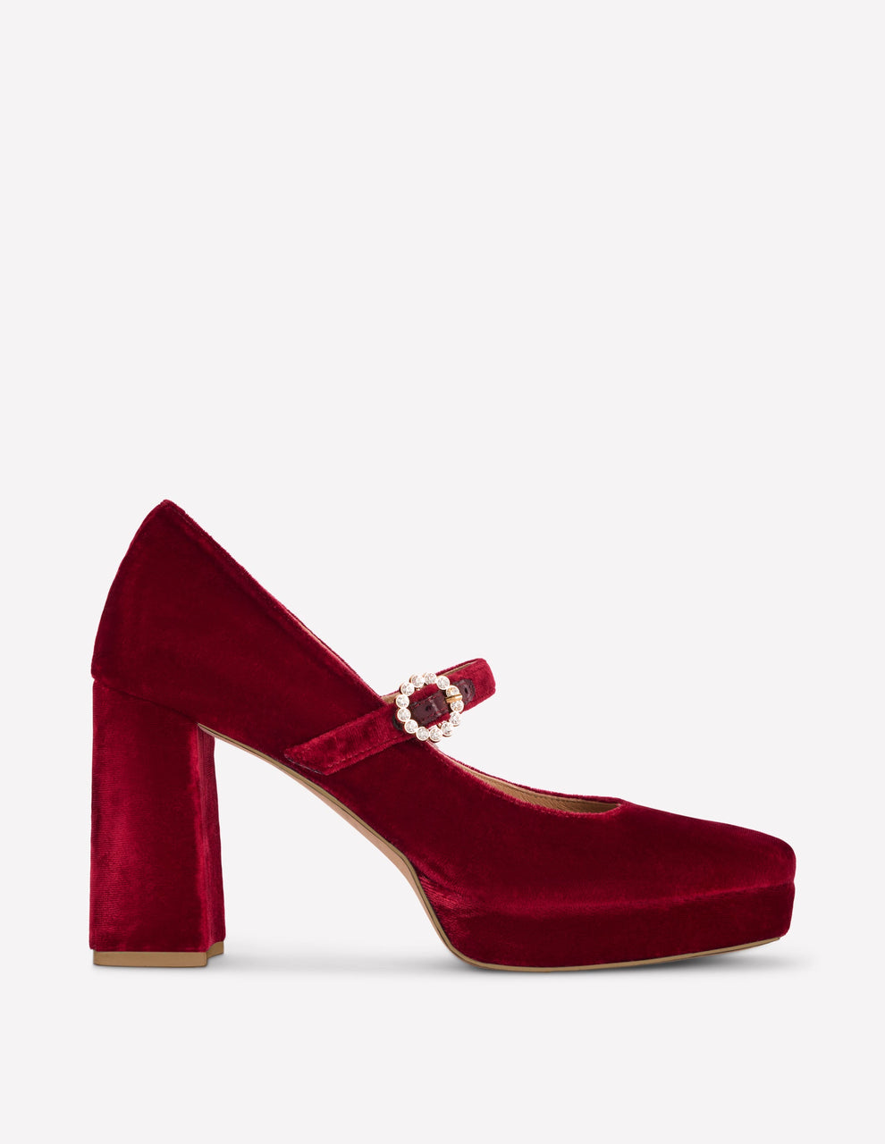 Platform Mary Janes-Ruby Red | Boden USA