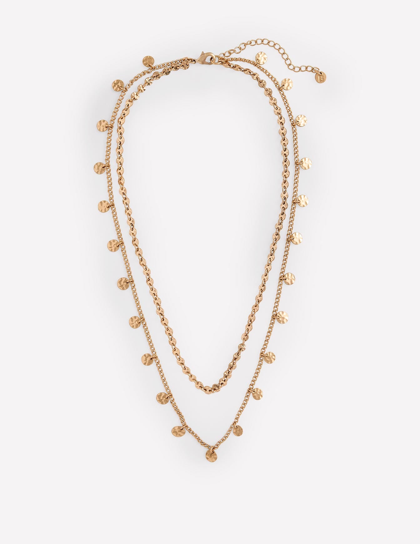 Hammered Disk Layered Necklace-Gold Colour | Boden USA