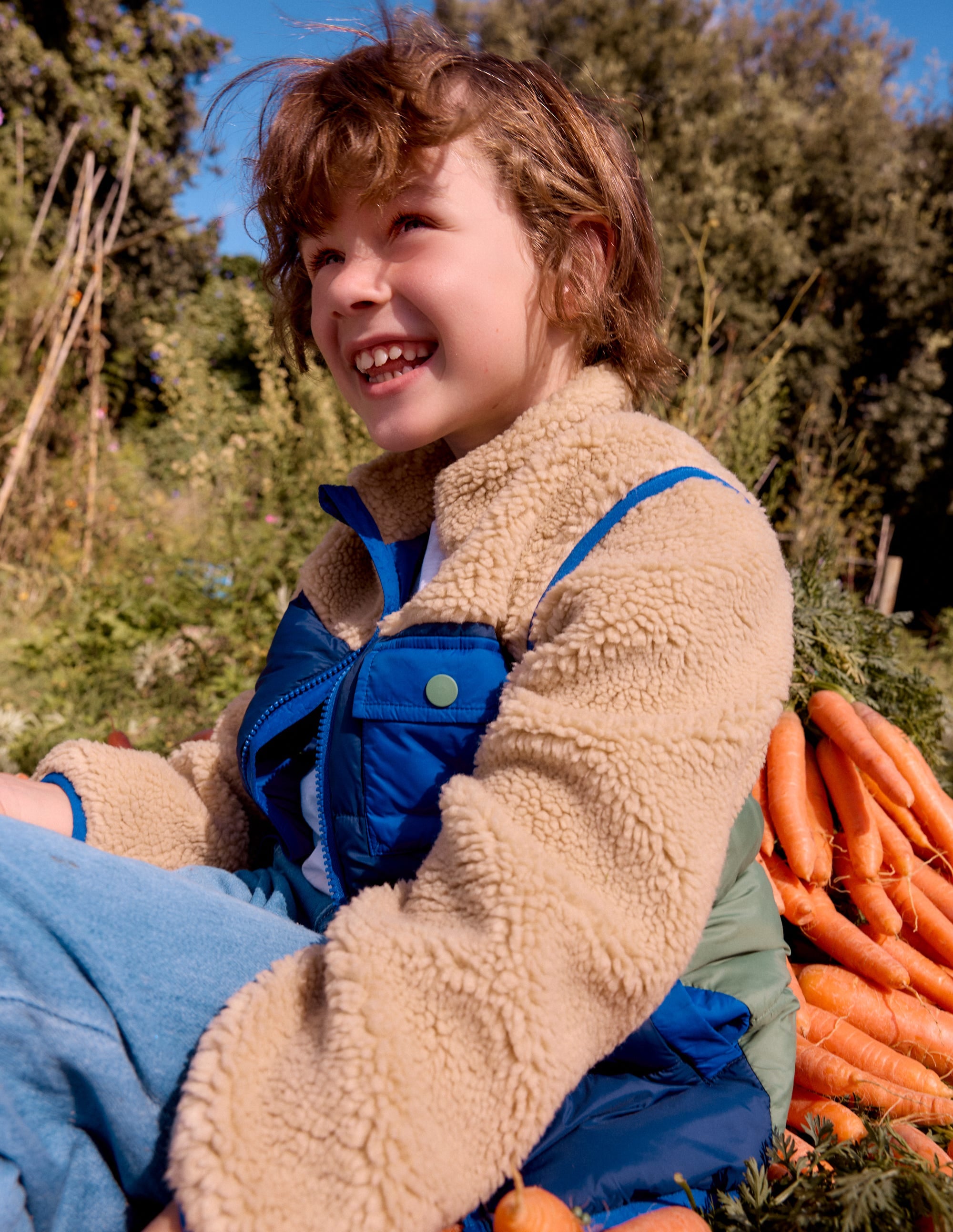 2-in-1 Borg Jacket-Winter Moss Mix | Boden USA