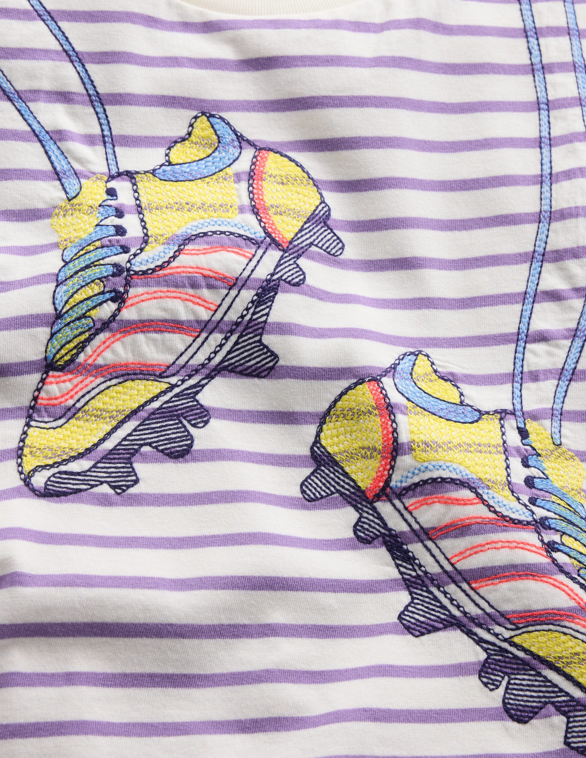 Relaxed Applique T-shirt-Aster Purple/ Ivory Shoes | Boden USA