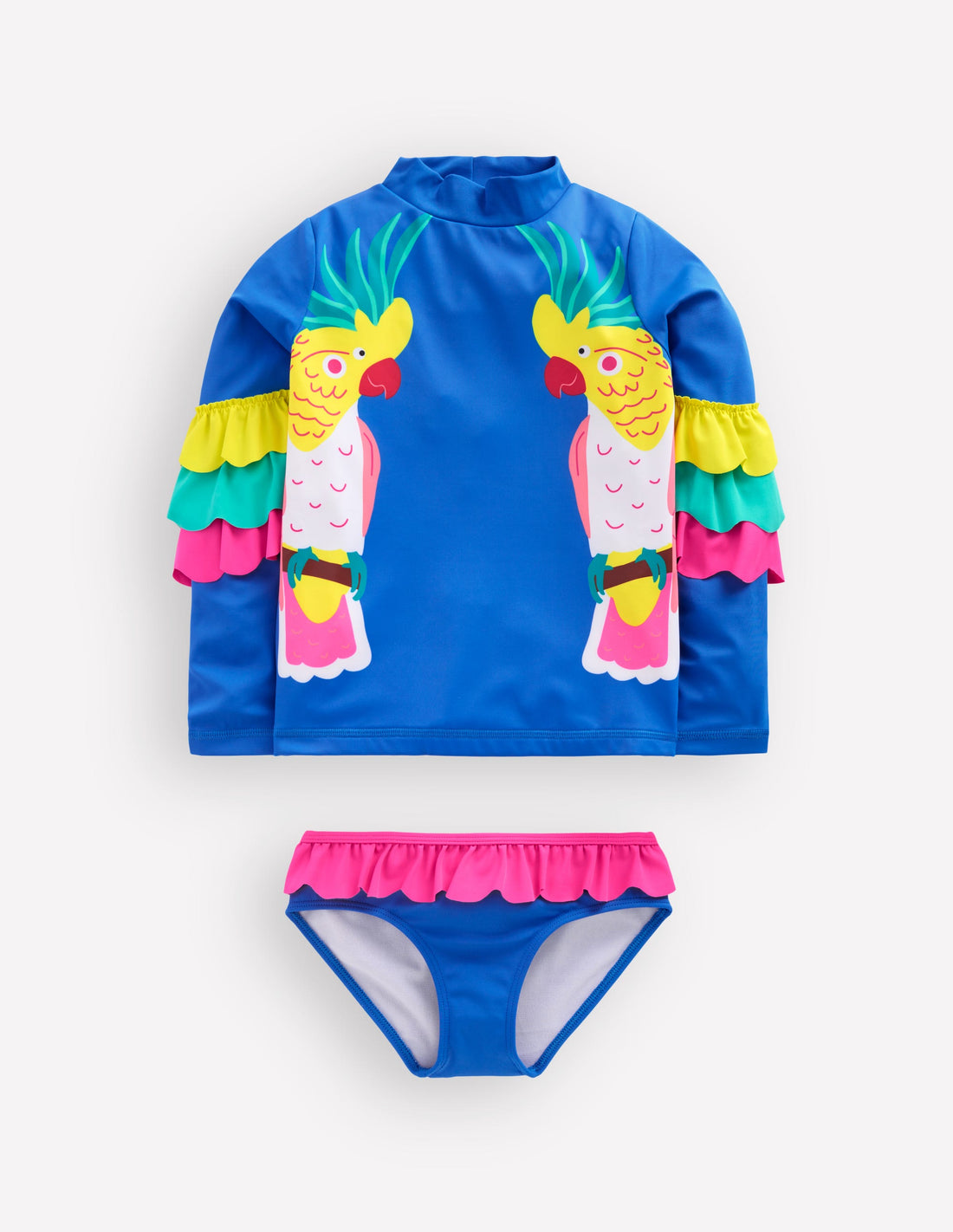 Appliqué Rash Vest Set - Azure Blue Parrot | Boden USA