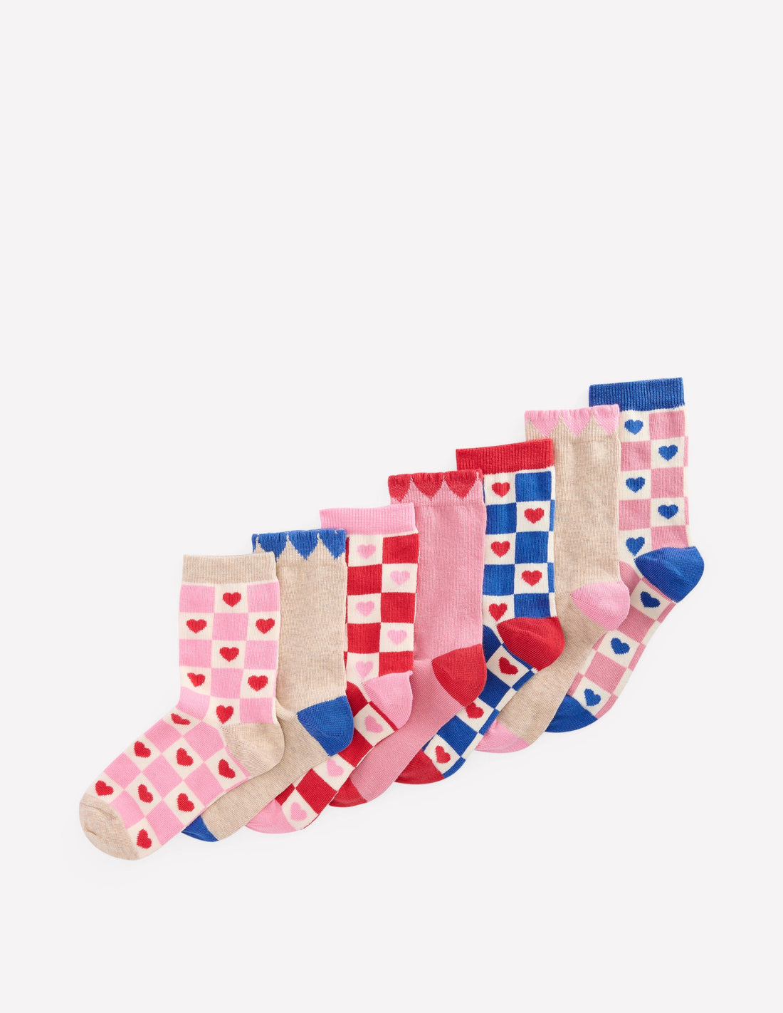 Socks 7 Pack-hearts | Boden USA