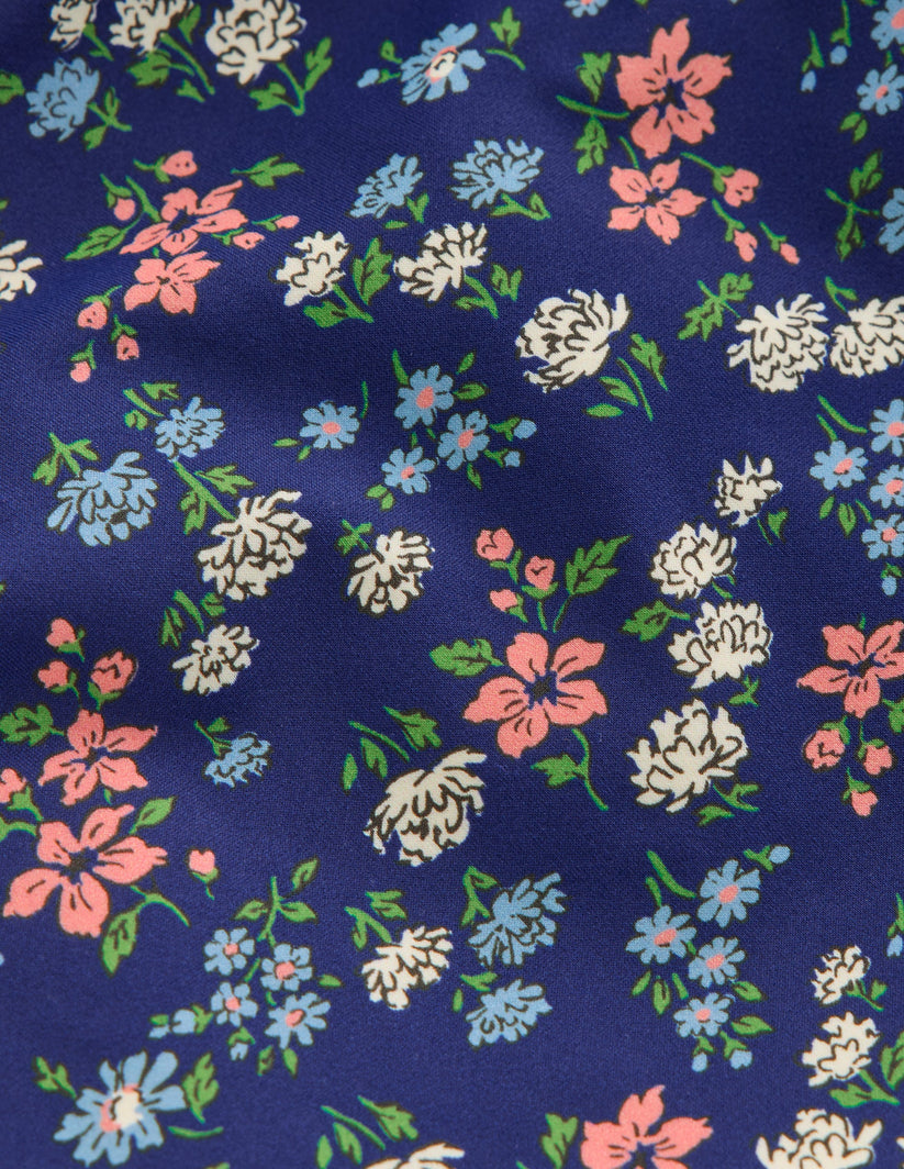 Cross-Back Tankini Top-Sapphire Blue Meadow Floral | Boden USA