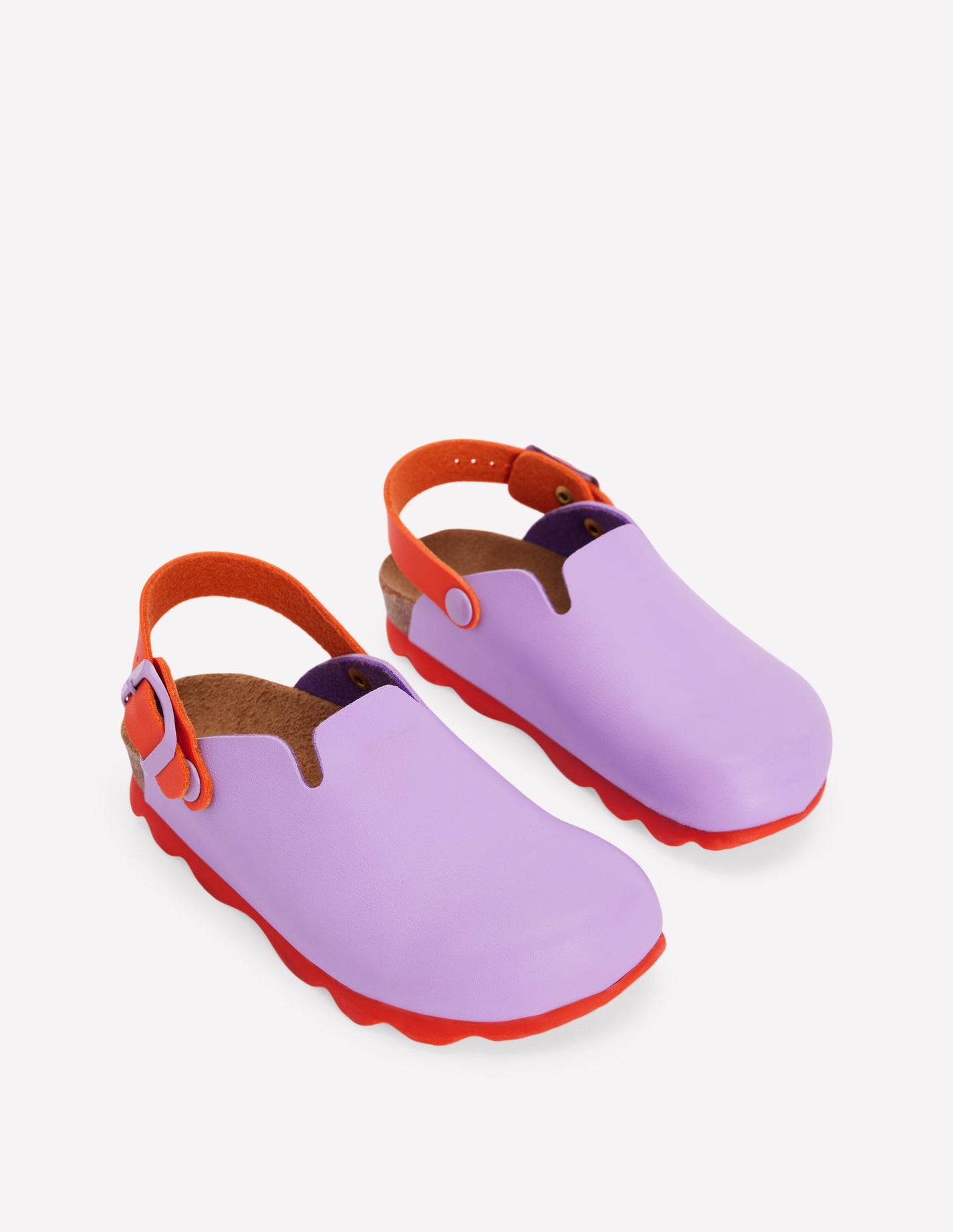 Colourblock Clogs-VIOLET TULIP/ HOT CORAL | Boden USA