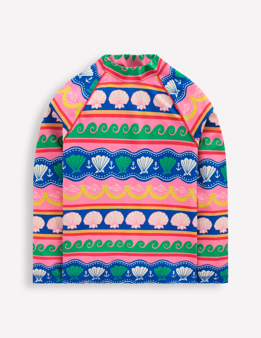 Sunsafe Patterned Rash Vest-Multi Sea Shell Stripe | Boden USA