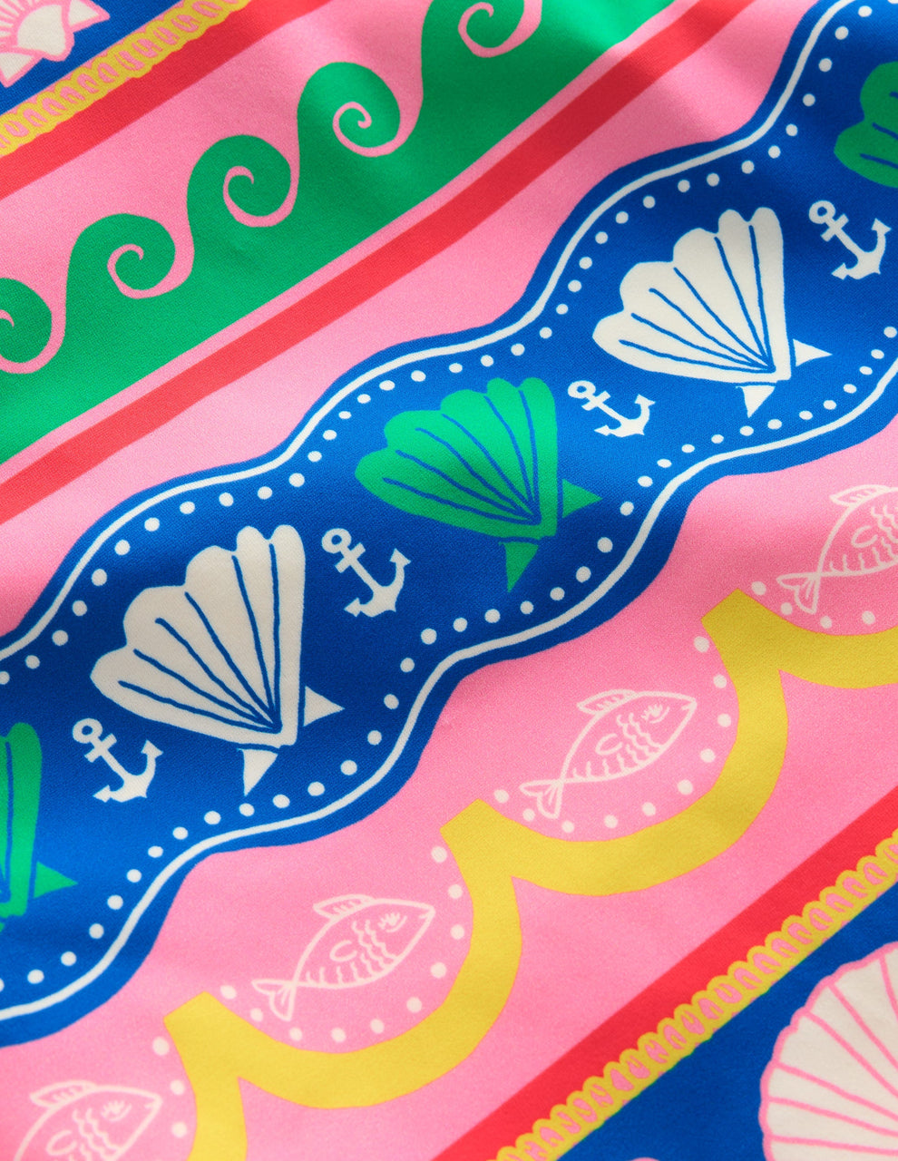 Sunsafe Patterned Rash Vest-Multi Sea Shell Stripe | Boden USA