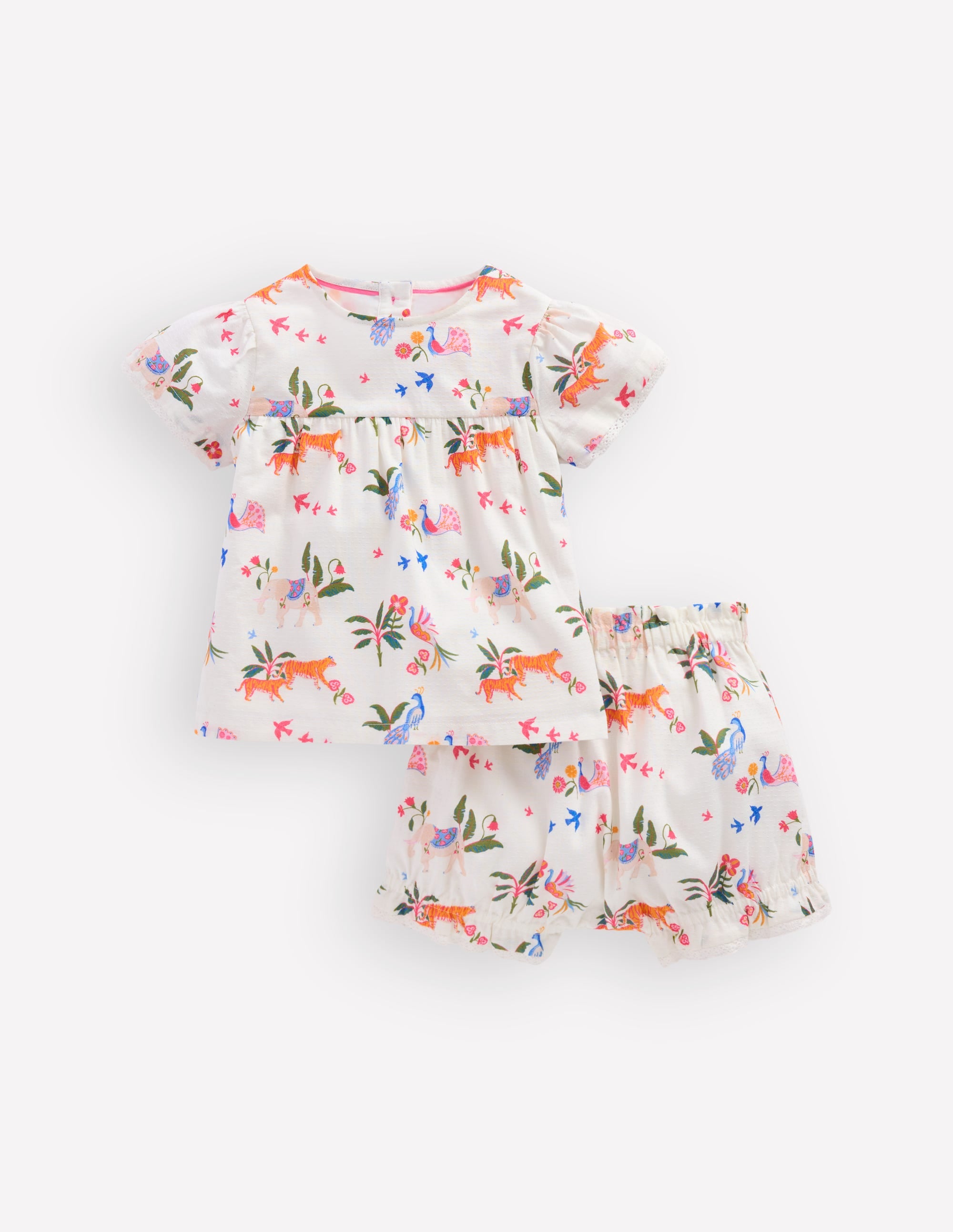 Woven Bloomers Play Set-Ivory Small Tropical Animals | Boden USA