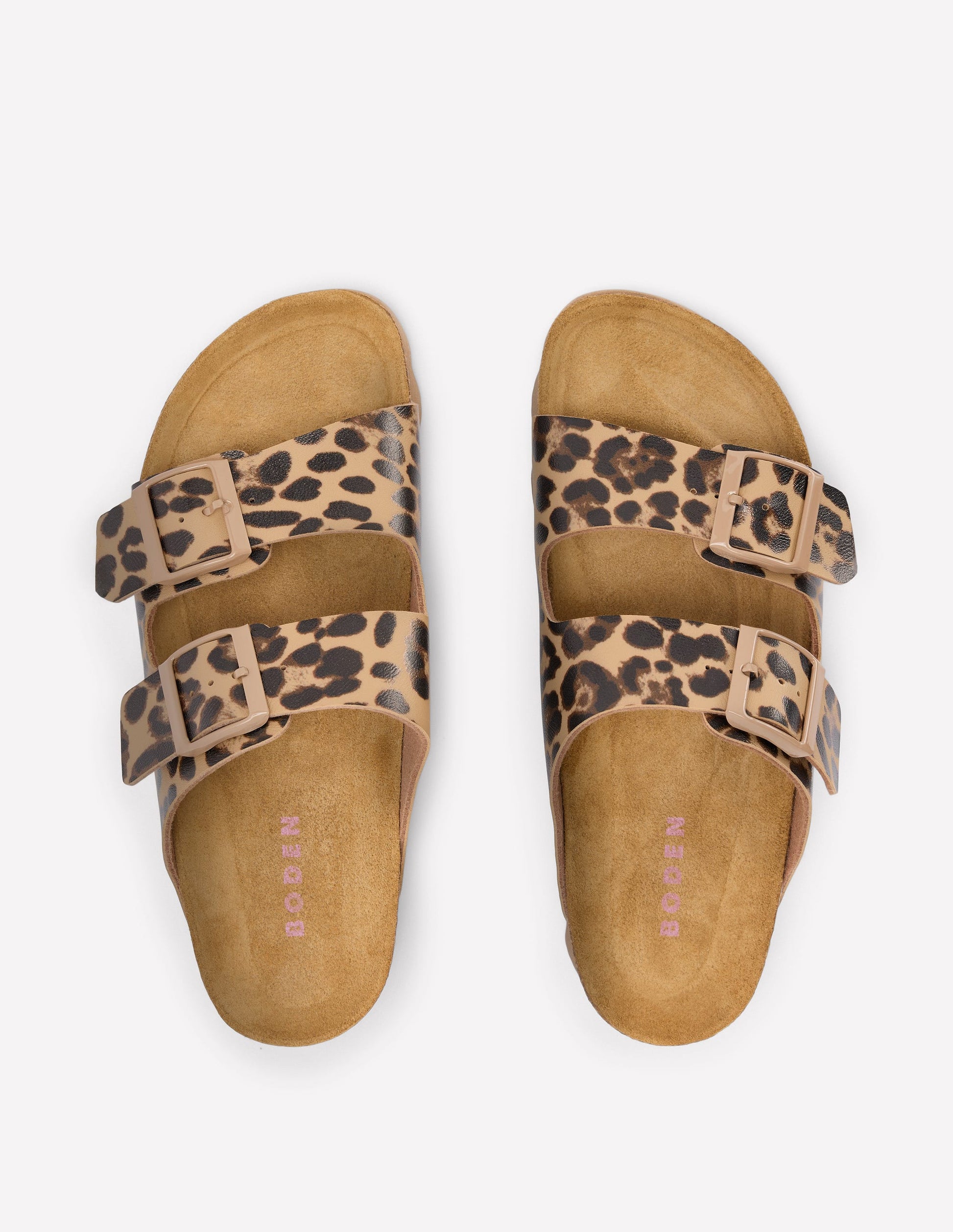 Lyla Printed Buckle Sliders-Leopard | Boden USA