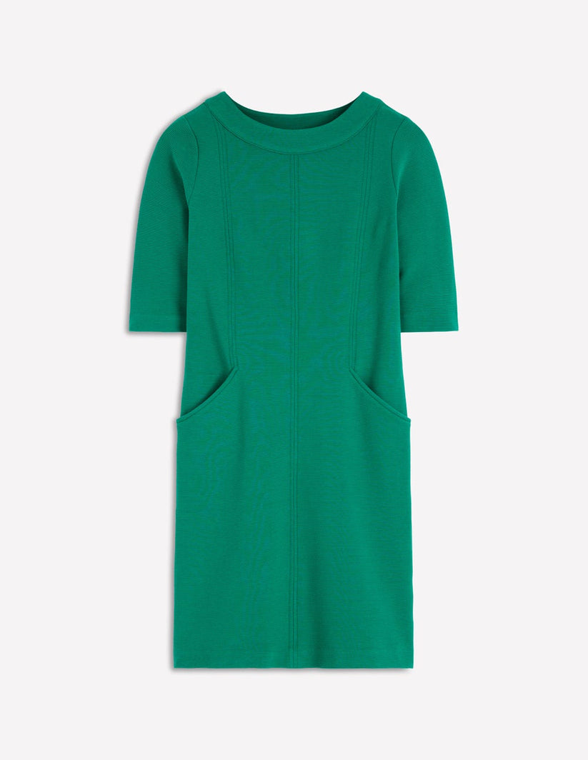 Nessa Ottoman Shift Dress-Jewel Green | Boden USA
