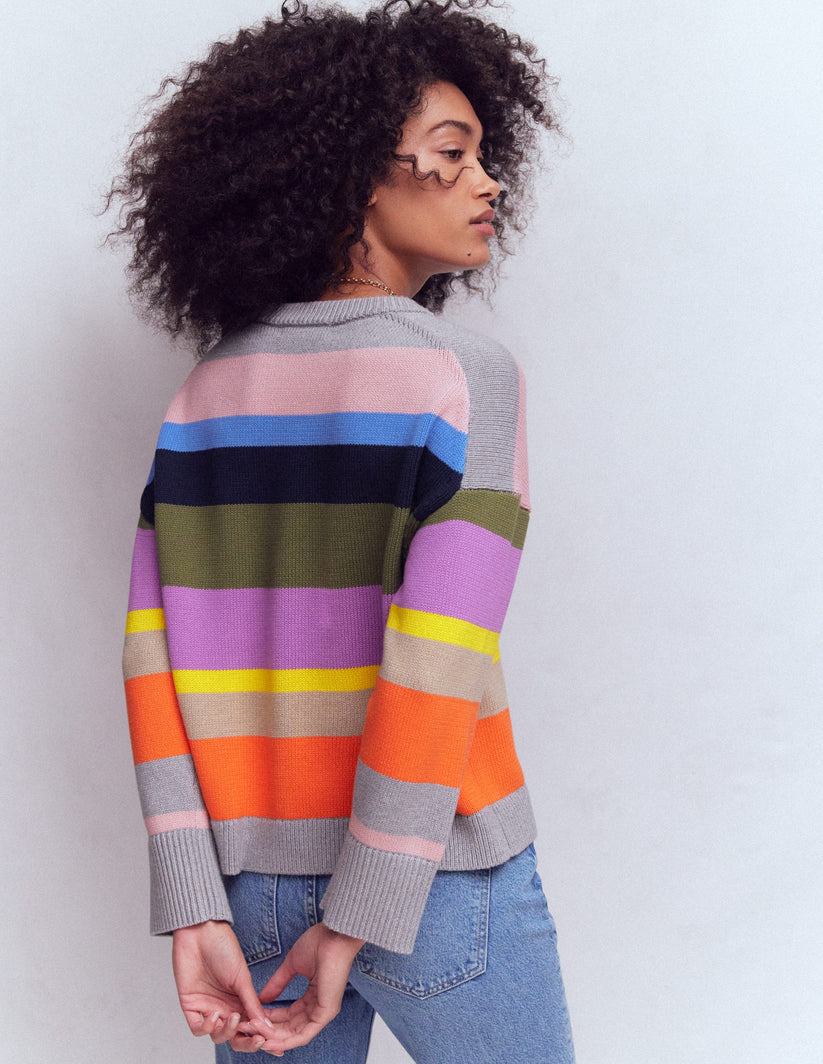 Lucy Relaxed Cotton Sweater-Mutli, Rainbow | Boden USA