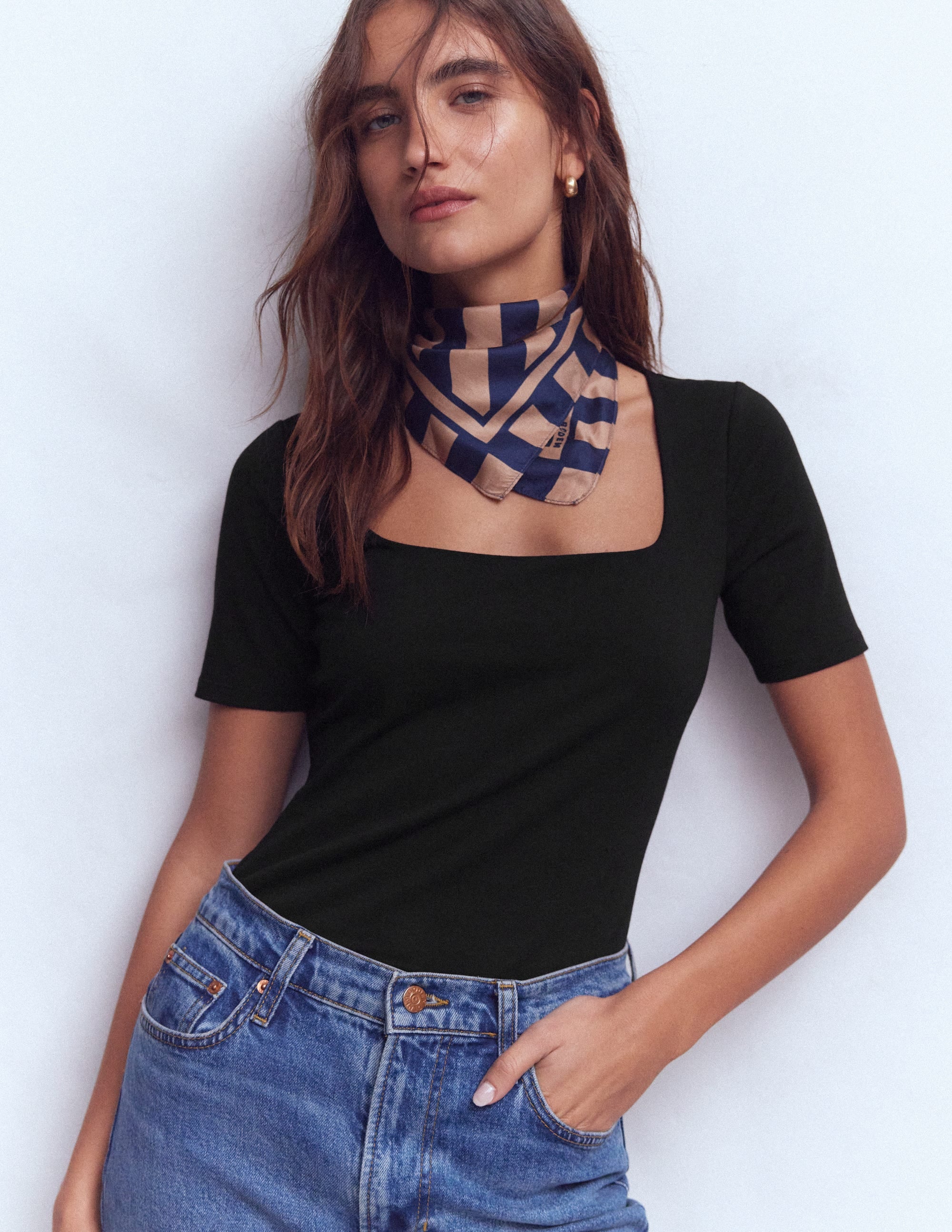 Brooke Double Layer T-shirt-Black | Boden USA