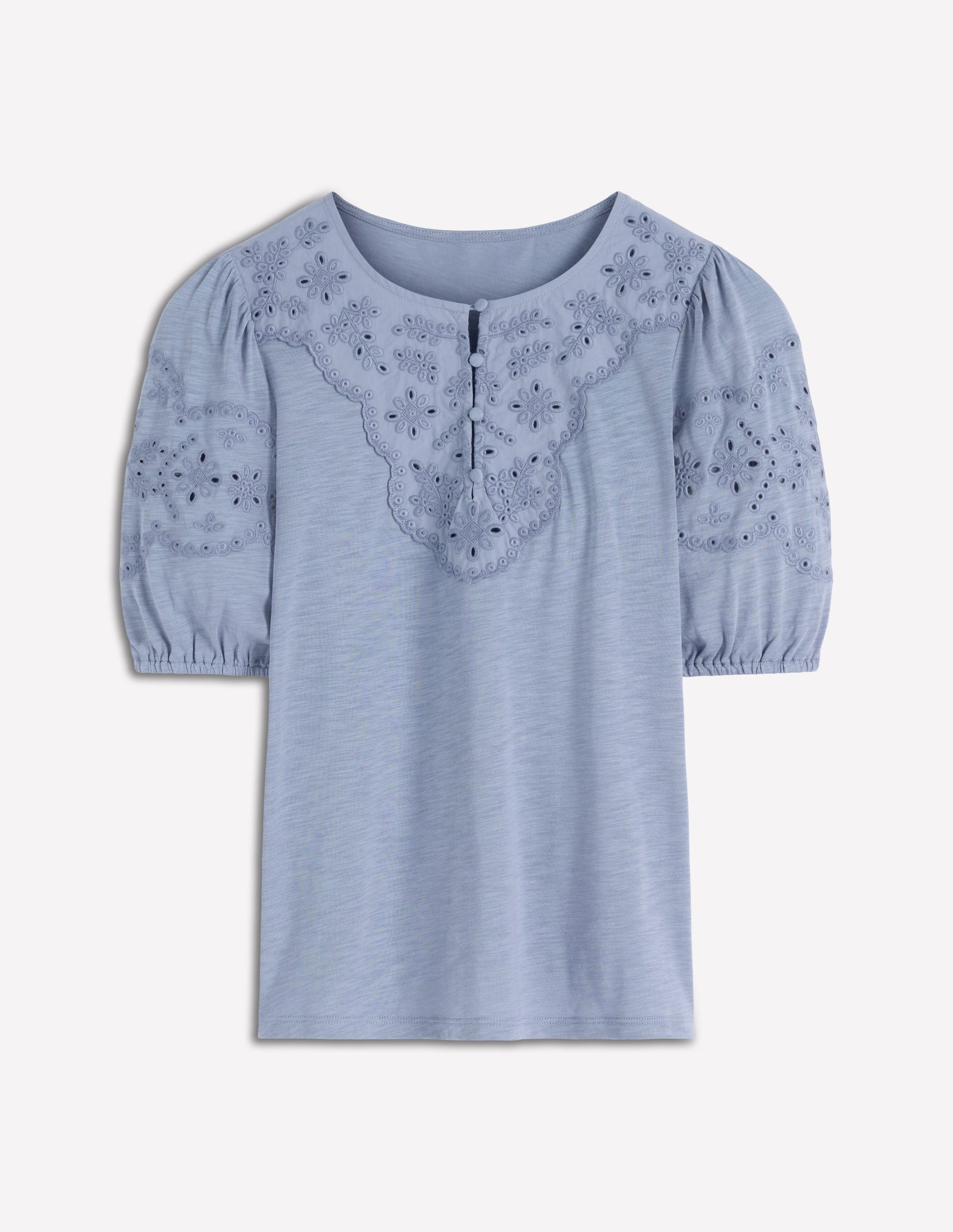 Ada Broderie Mix Top-French Blue | Boden USA
