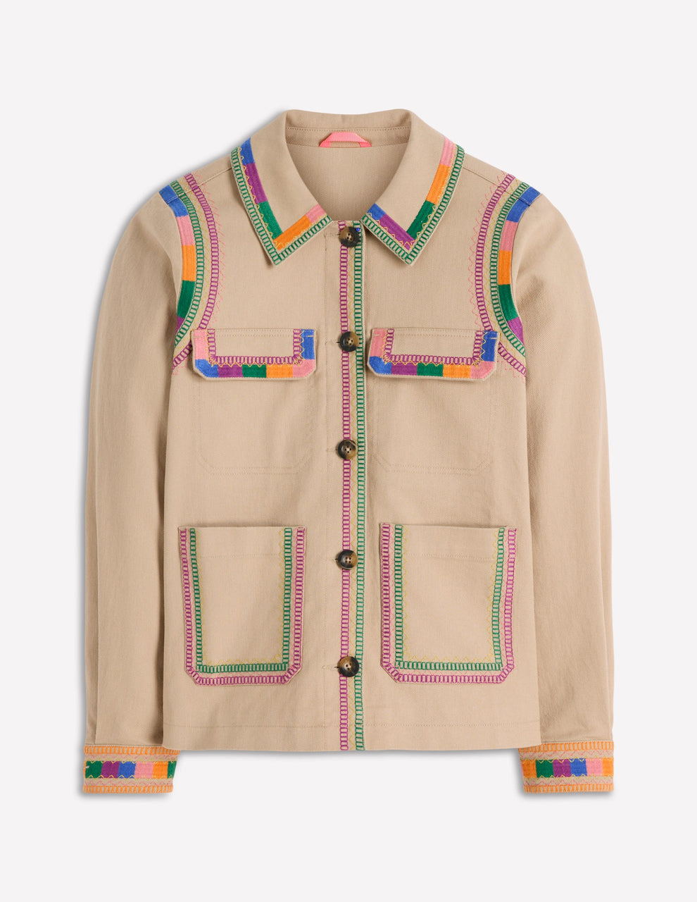 Embroidered Utility Jacket-Camel | Boden USA