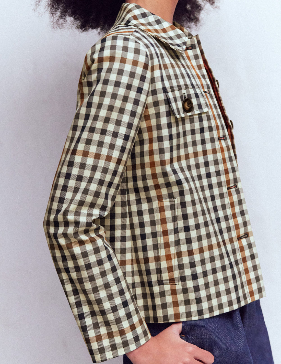Gloucester Mac-Grey, Brown Multigingham | Boden USA