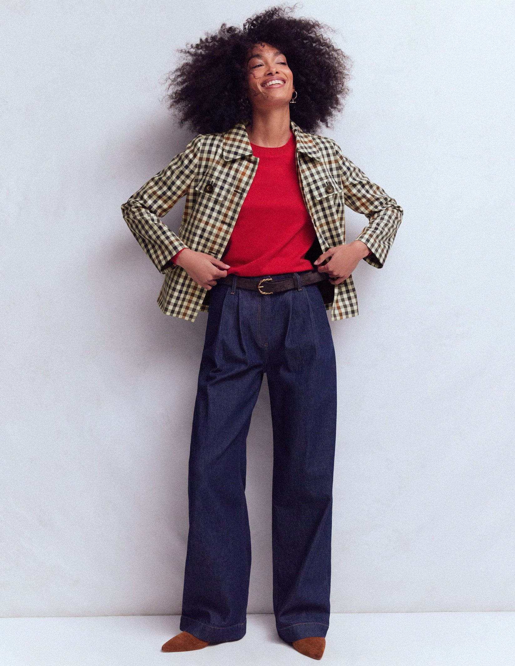 Gloucester Mac-Grey, Brown Multigingham | Boden USA