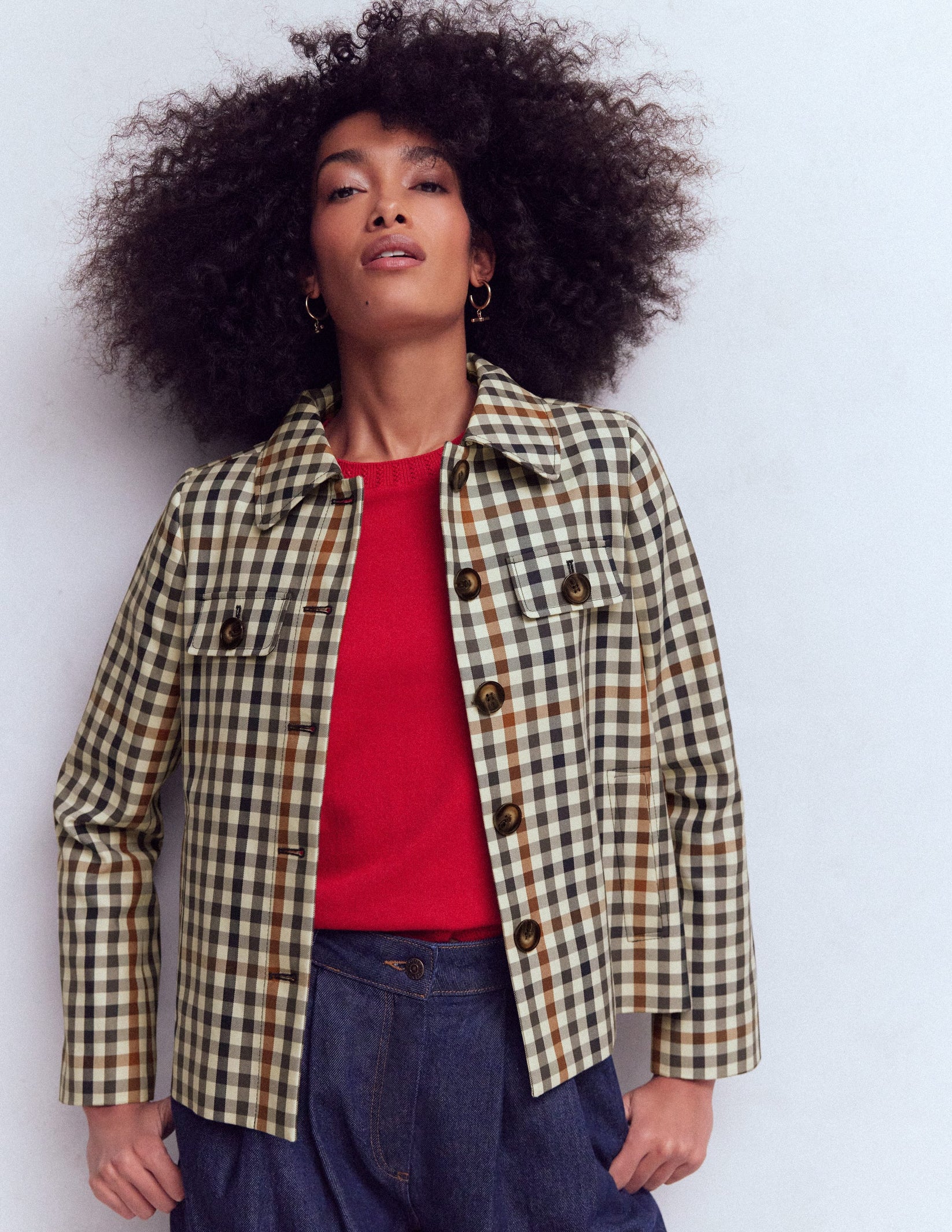 Gloucester Mac-Grey, Brown Multigingham | Boden USA