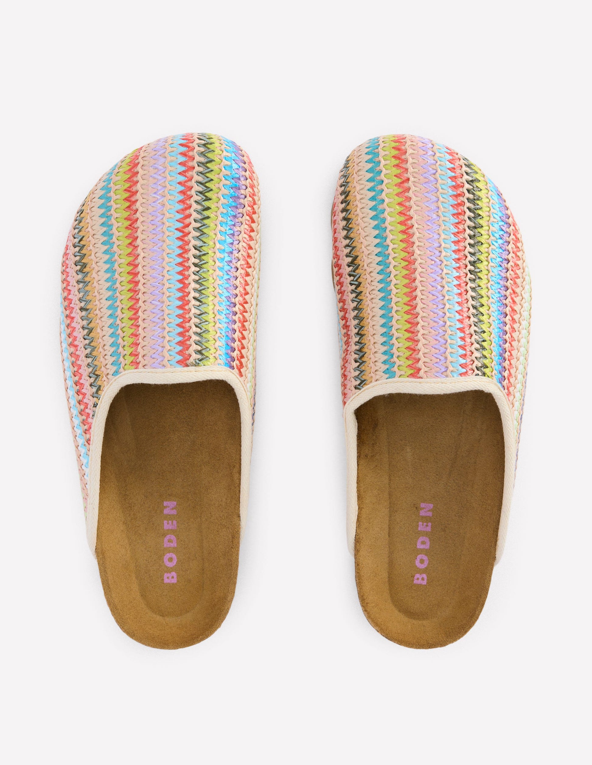 Lyla Colour Block Clogs-Multi Weave | Boden USA