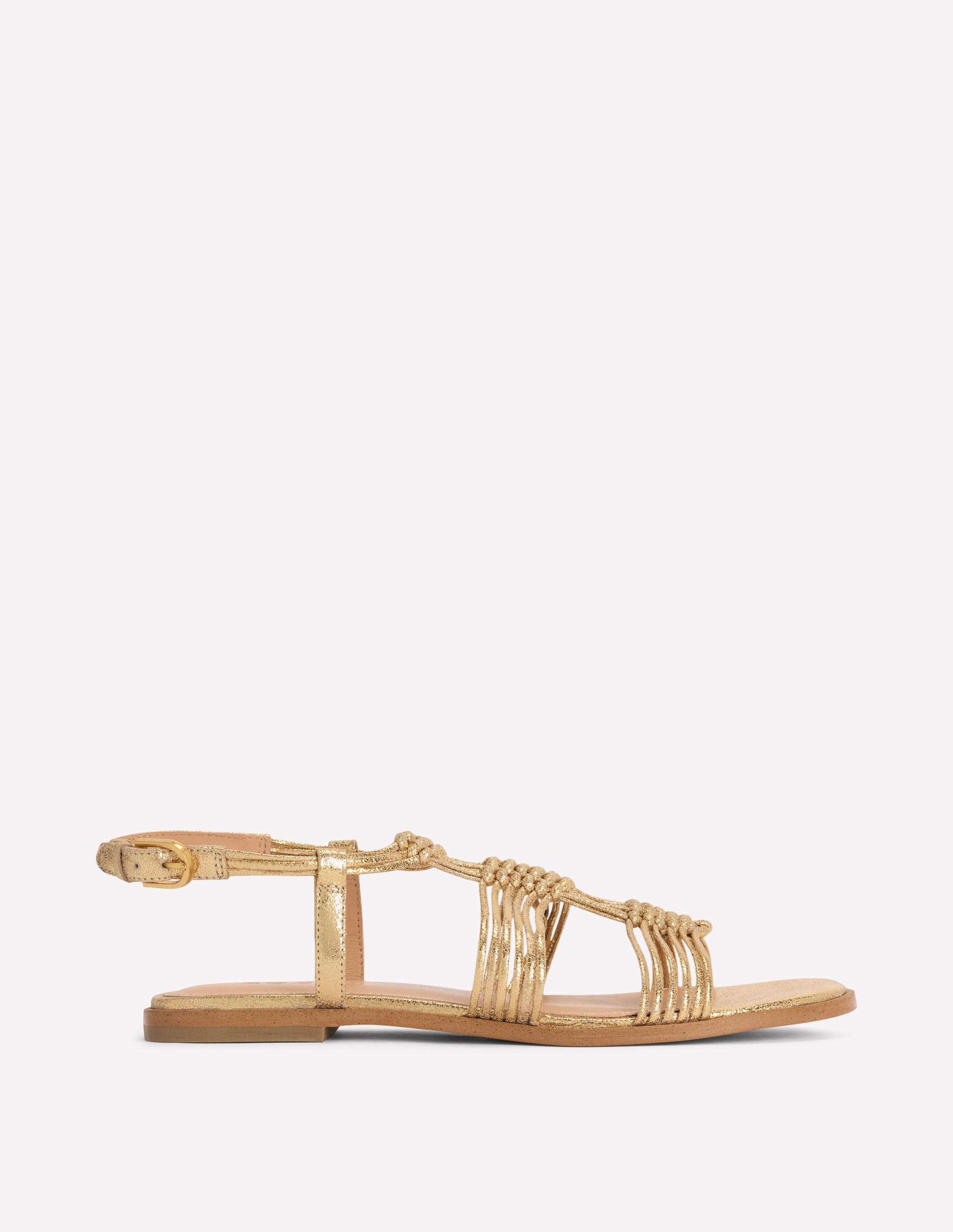 Multi Strap Knot Sandal-Gold | Boden USA