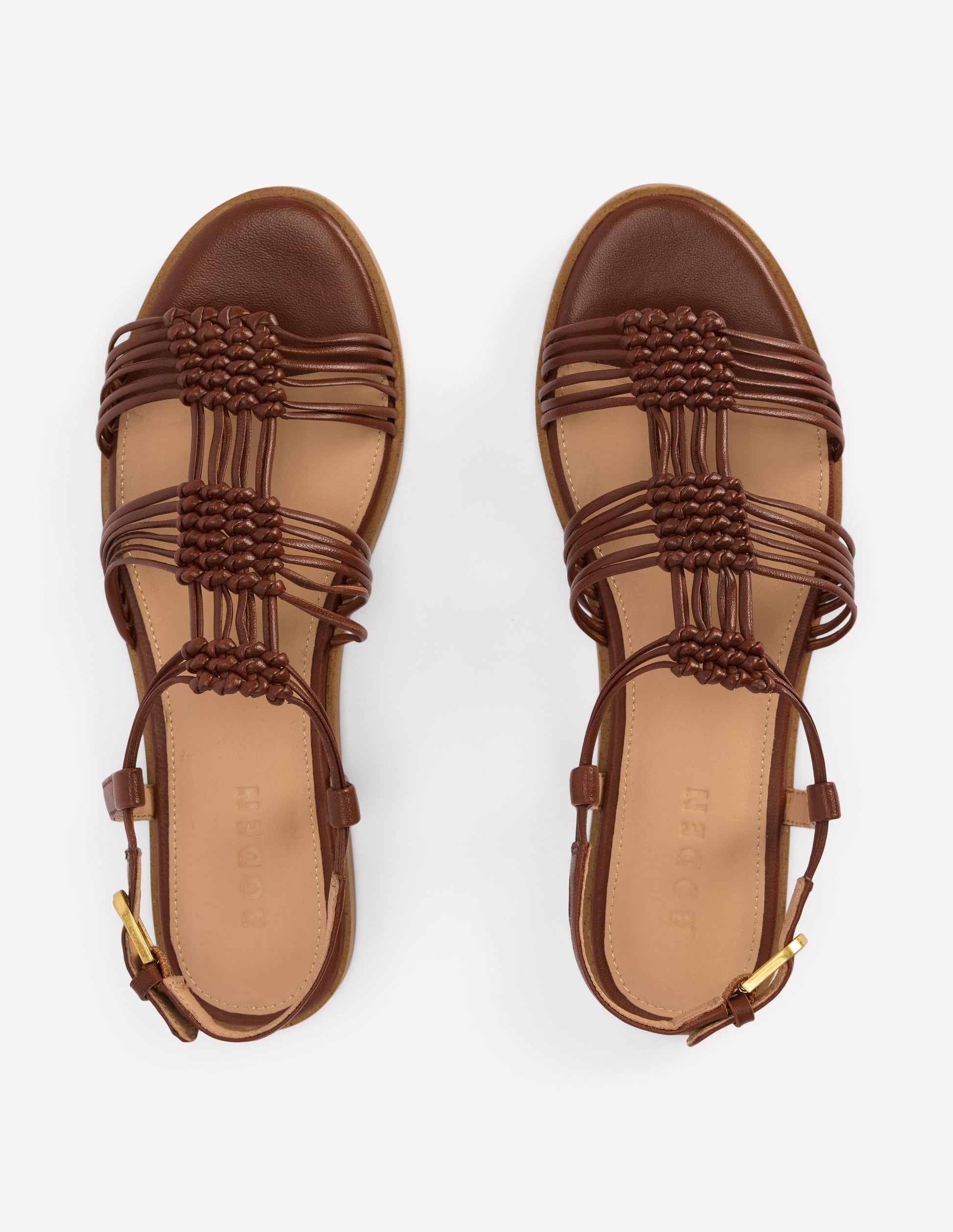 Multi Strap Knot Sandal-Tan | Boden USA