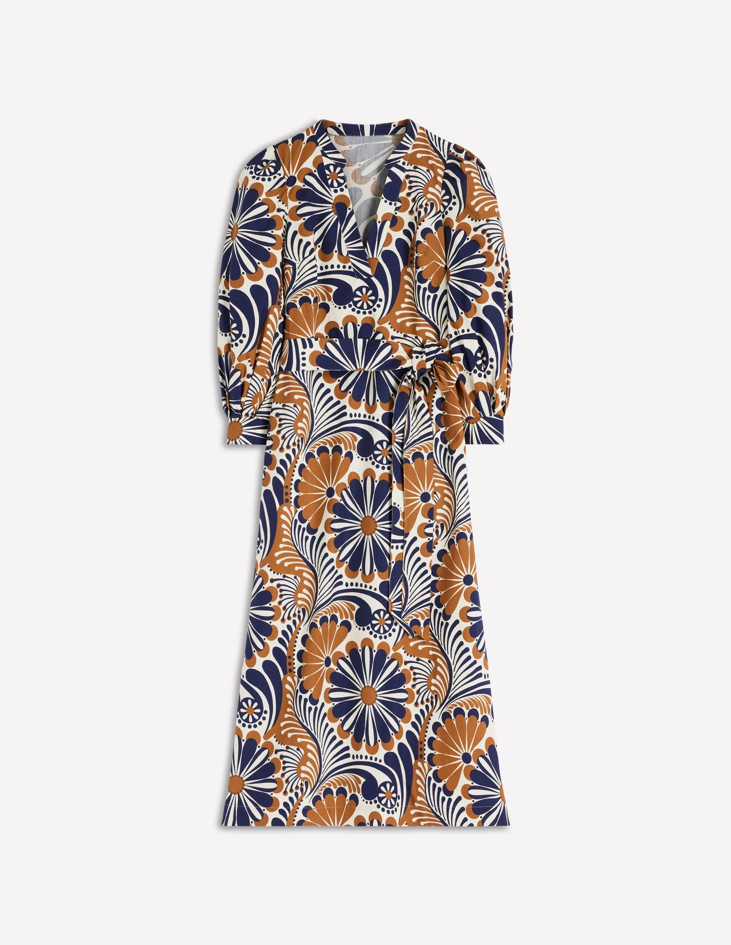Octavia Cotton Dress-Navy Euphoric Gardens | Boden USA